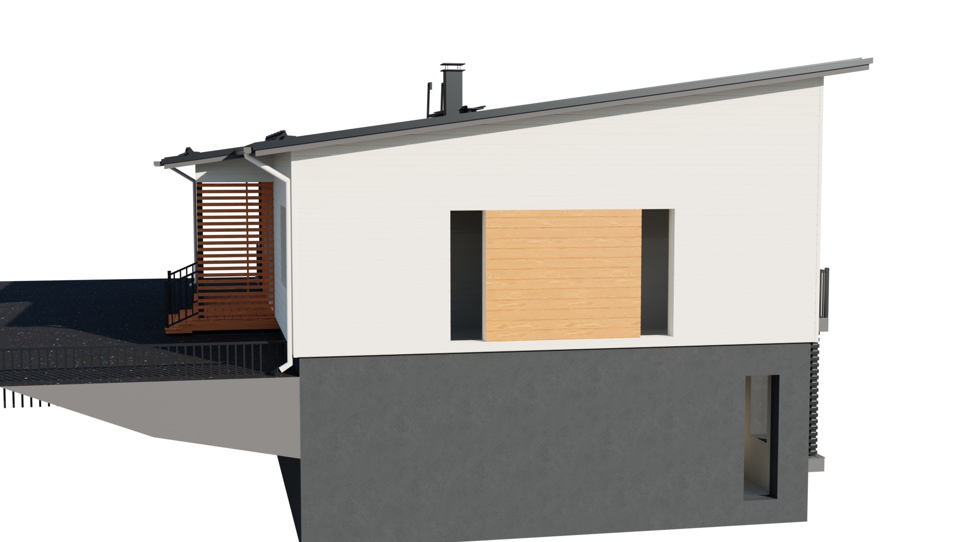 3D Modern Two-Story Low-Poly House - TurboSquid 1783728
