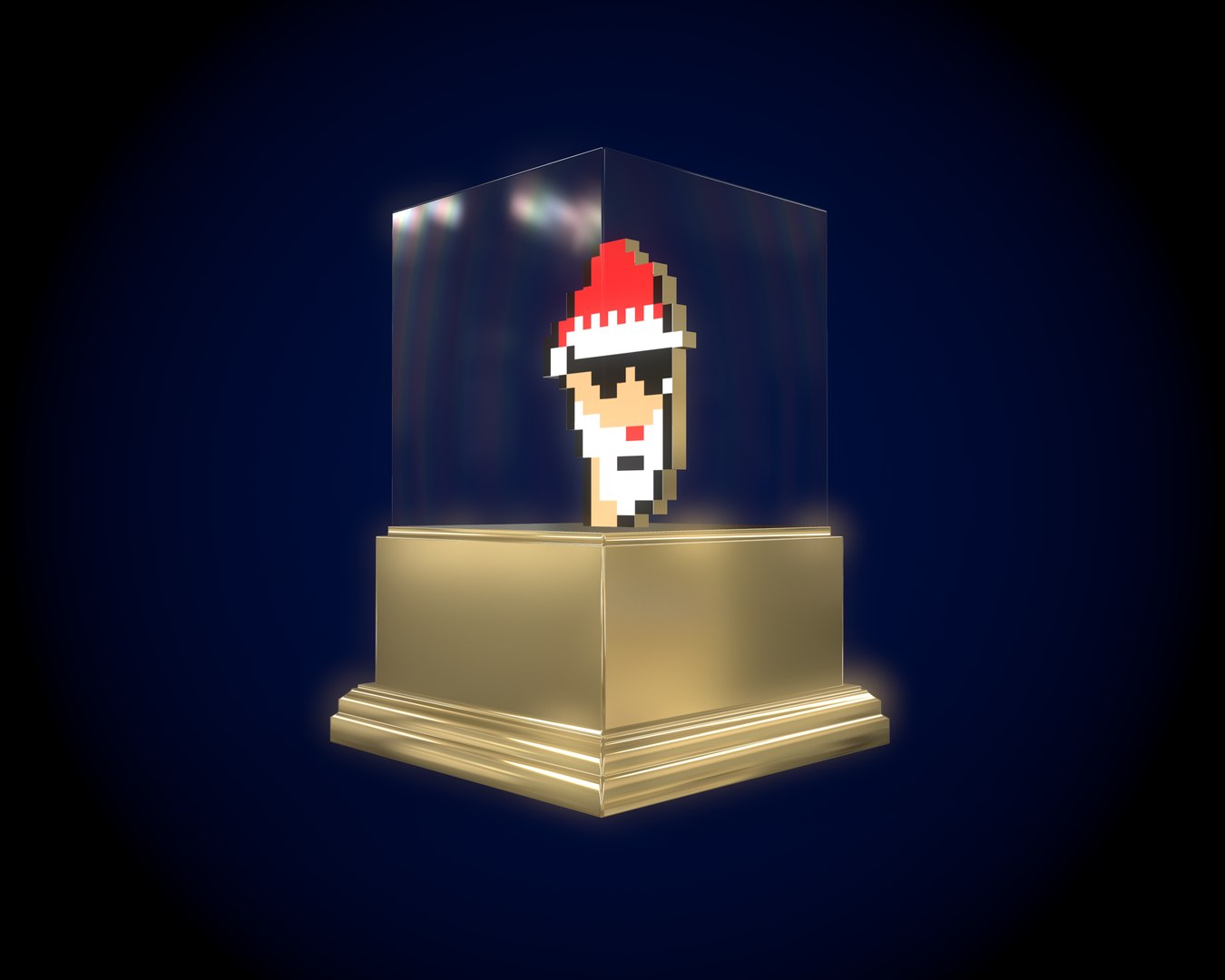 3D Gold Punk Santa Low-poly - TurboSquid 1828753