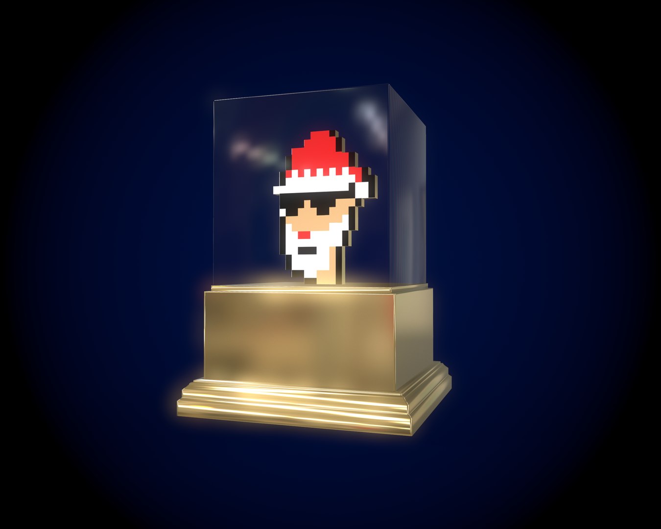 3D Gold Punk Santa Low-poly - TurboSquid 1828753