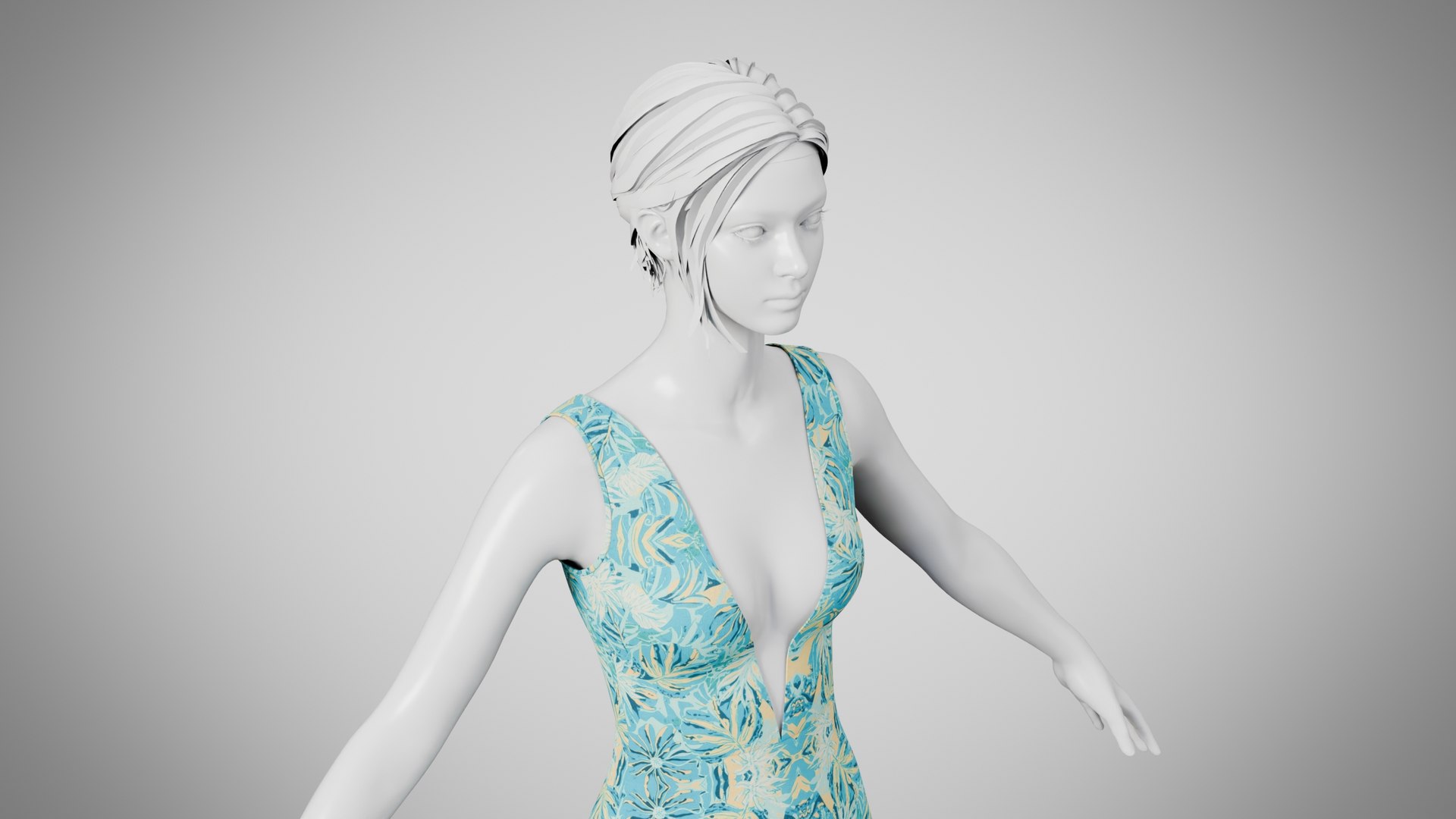 Dress 34 Tropical Horizon Model - TurboSquid 2502282