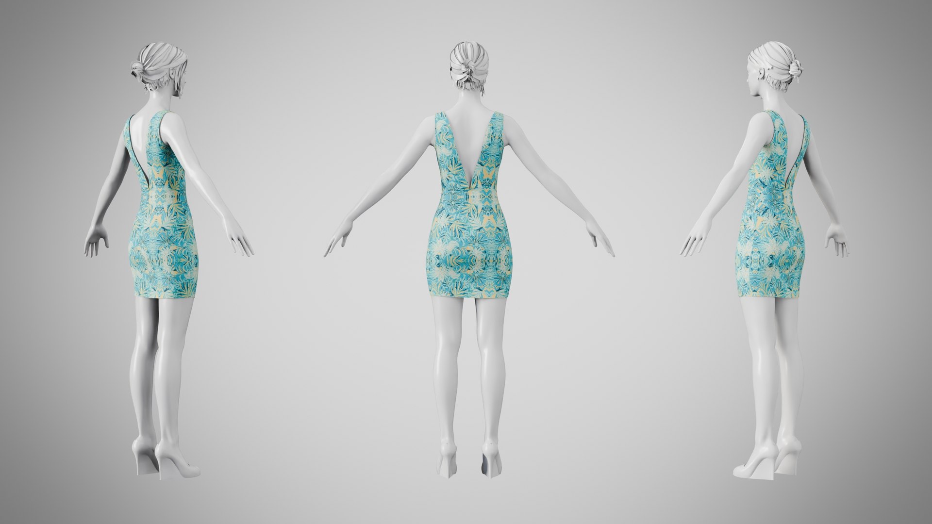 Dress 34 Tropical Horizon Model - TurboSquid 2502282