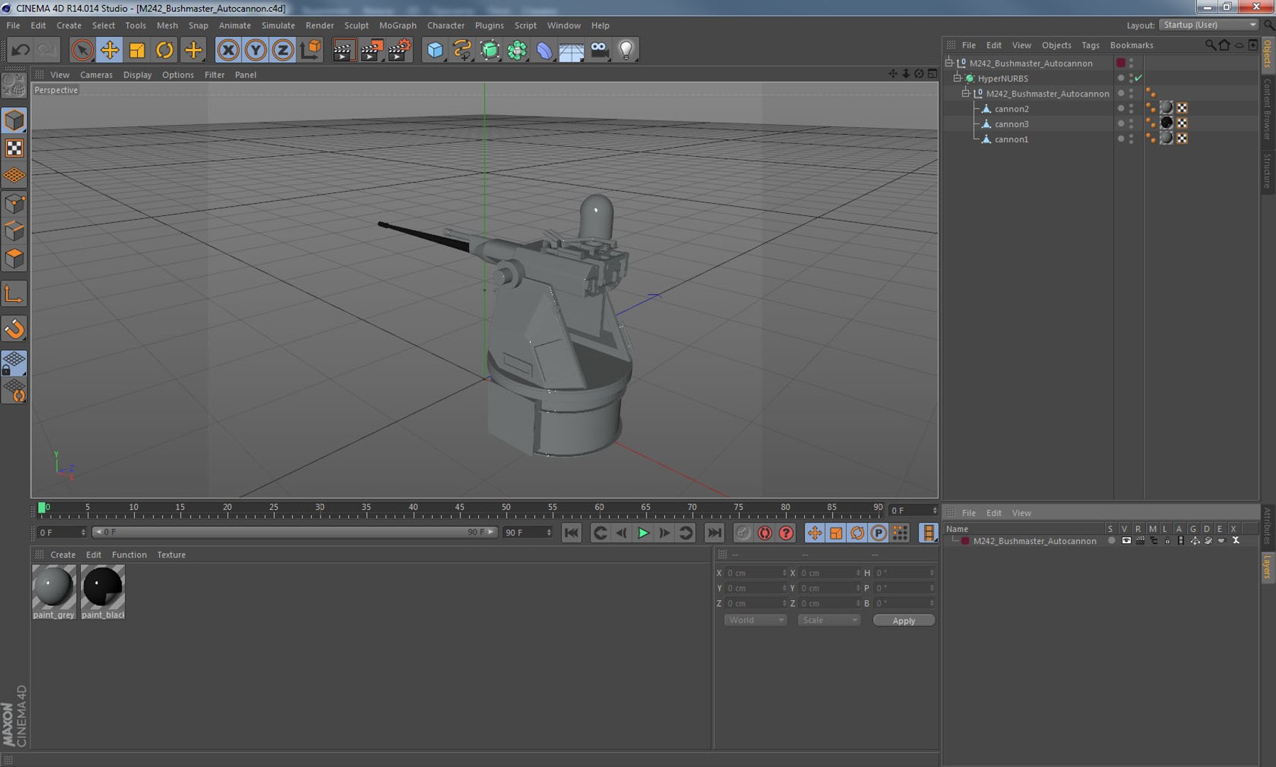 M242 Bushmaster Autocannon 3D Model - TurboSquid 1328448
