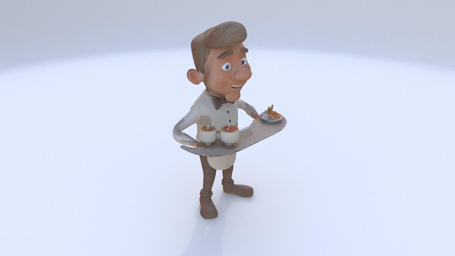 Waiter Male 3D Model - TurboSquid 2333500