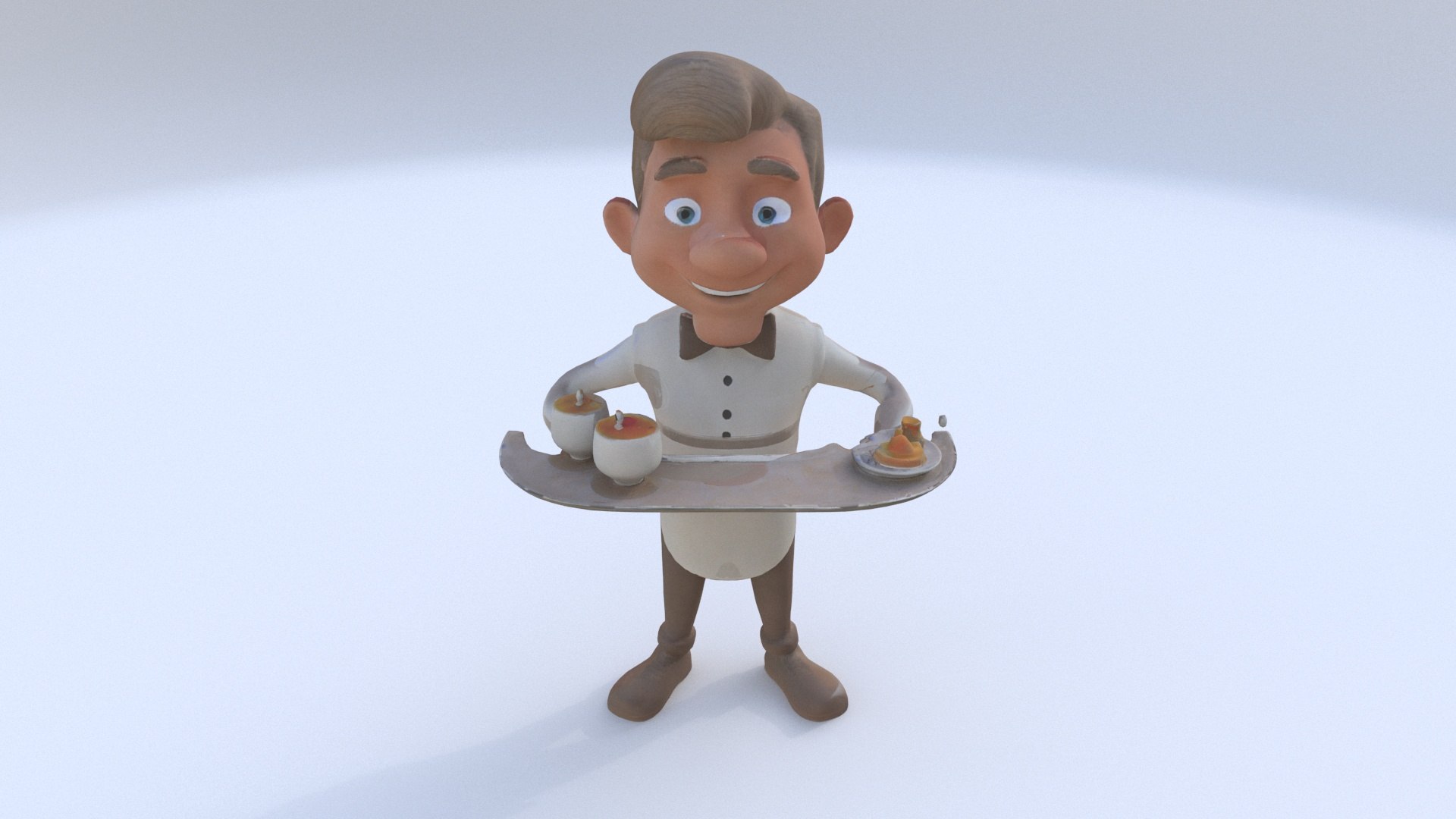 Waiter Male 3D Model - TurboSquid 2333500