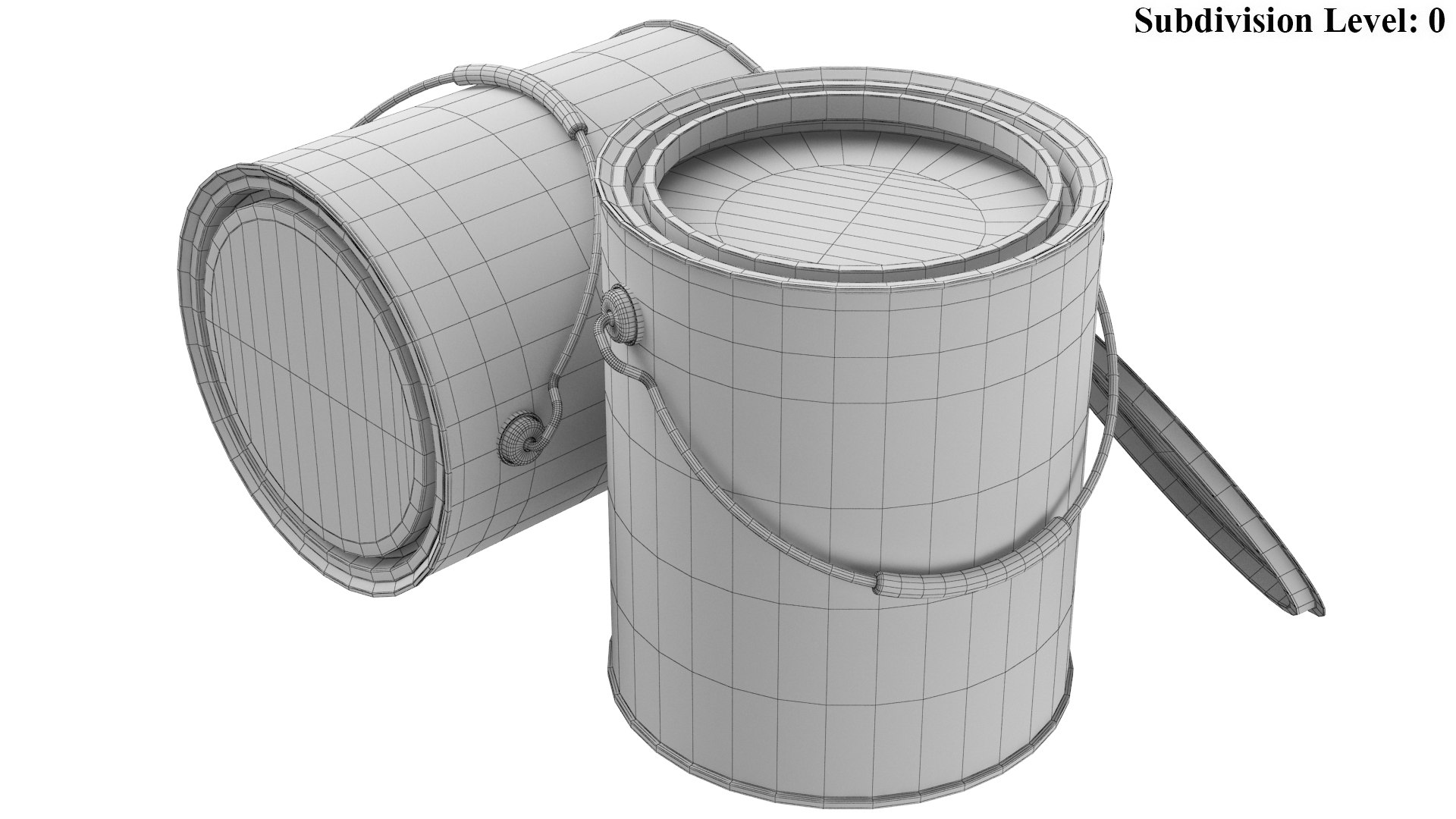 3D Paint Can With Paint Roller model - TurboSquid 1878448