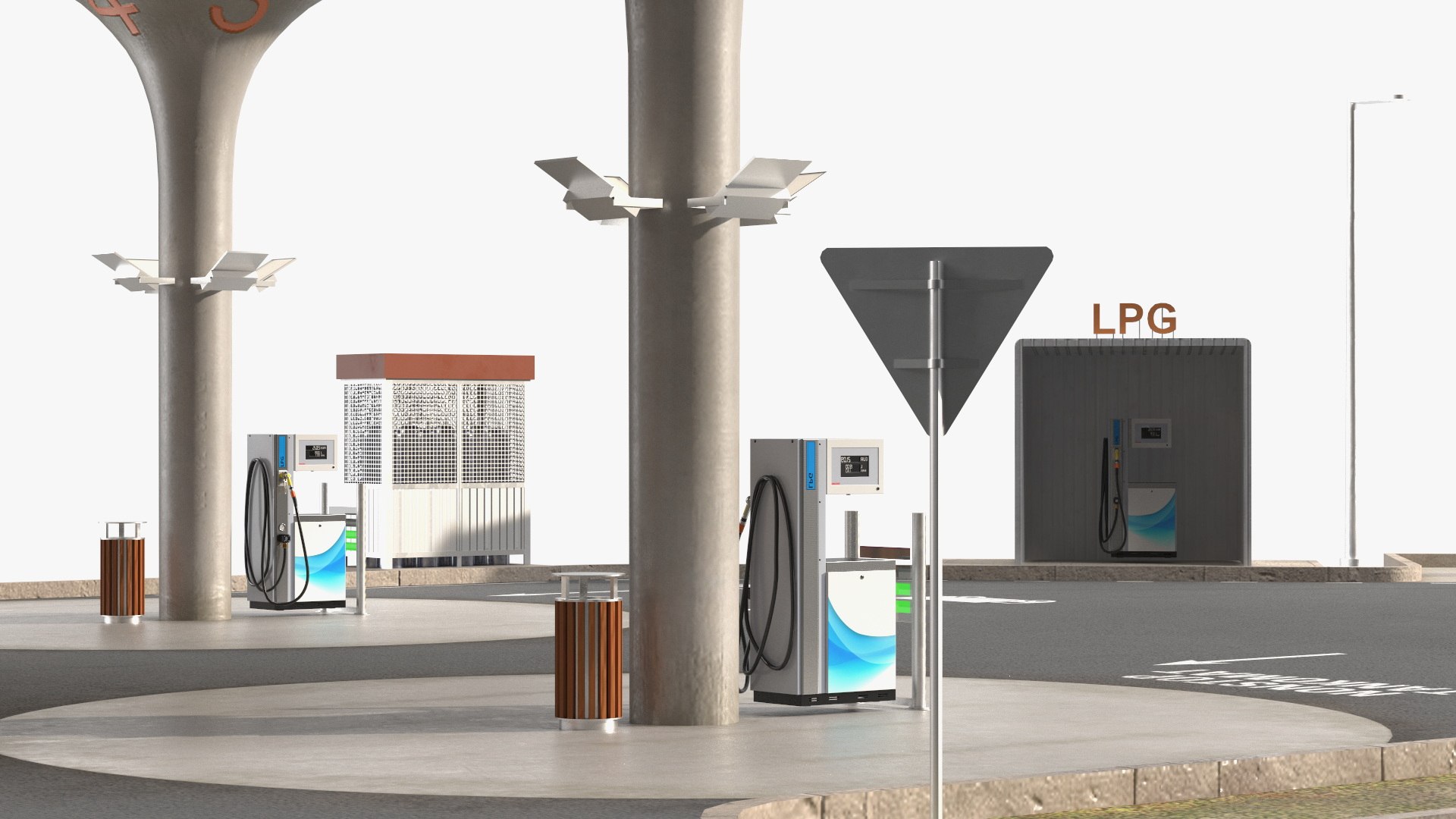 3D model Futuristic Petrol Station - TurboSquid 2026027