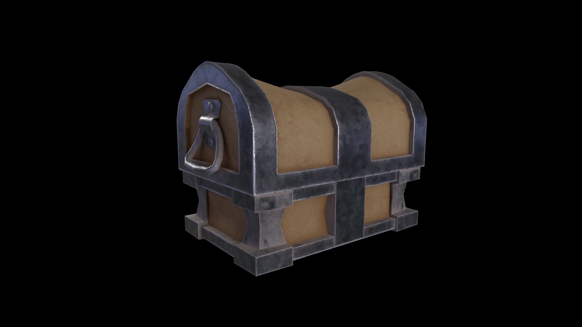 3D Model Stylized Chest And Gold Game Ready Low Poly PBR 3D Model ...