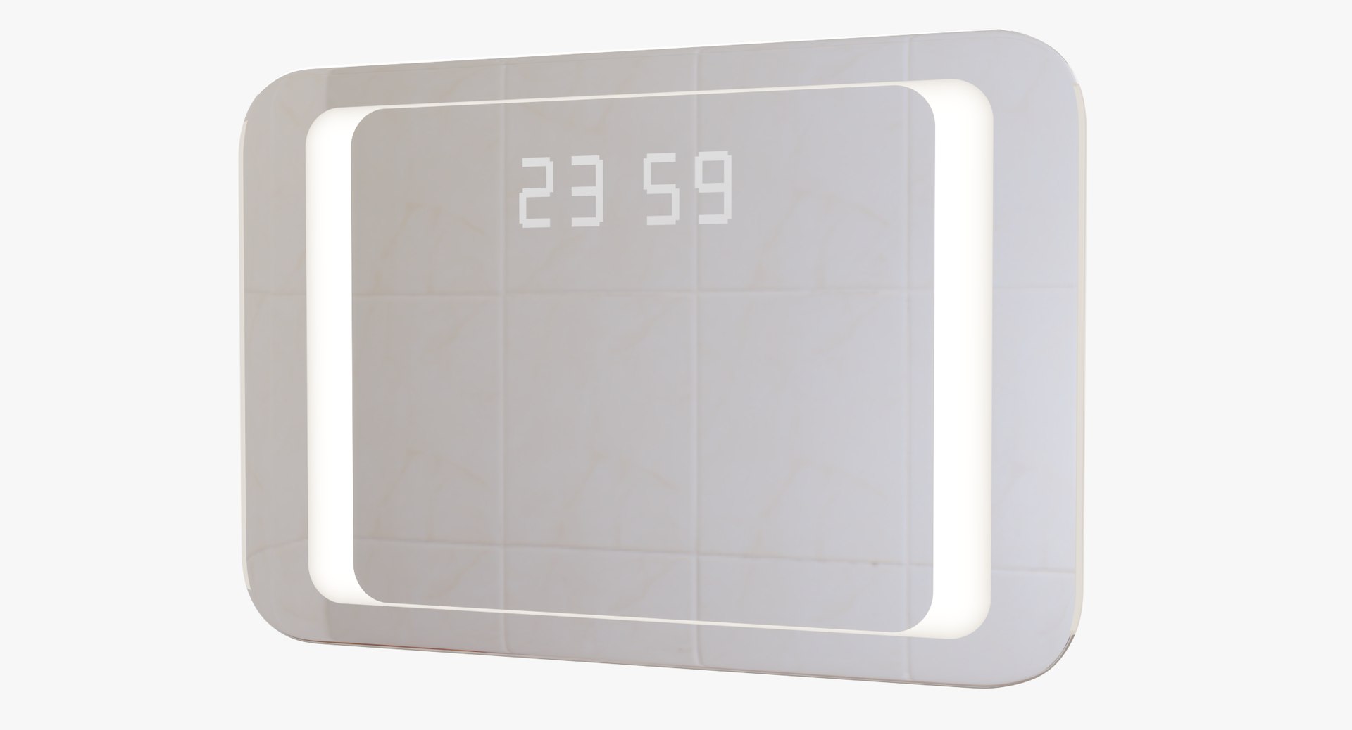 Modern Two-sided Mirror Clock 3D - TurboSquid 1349859