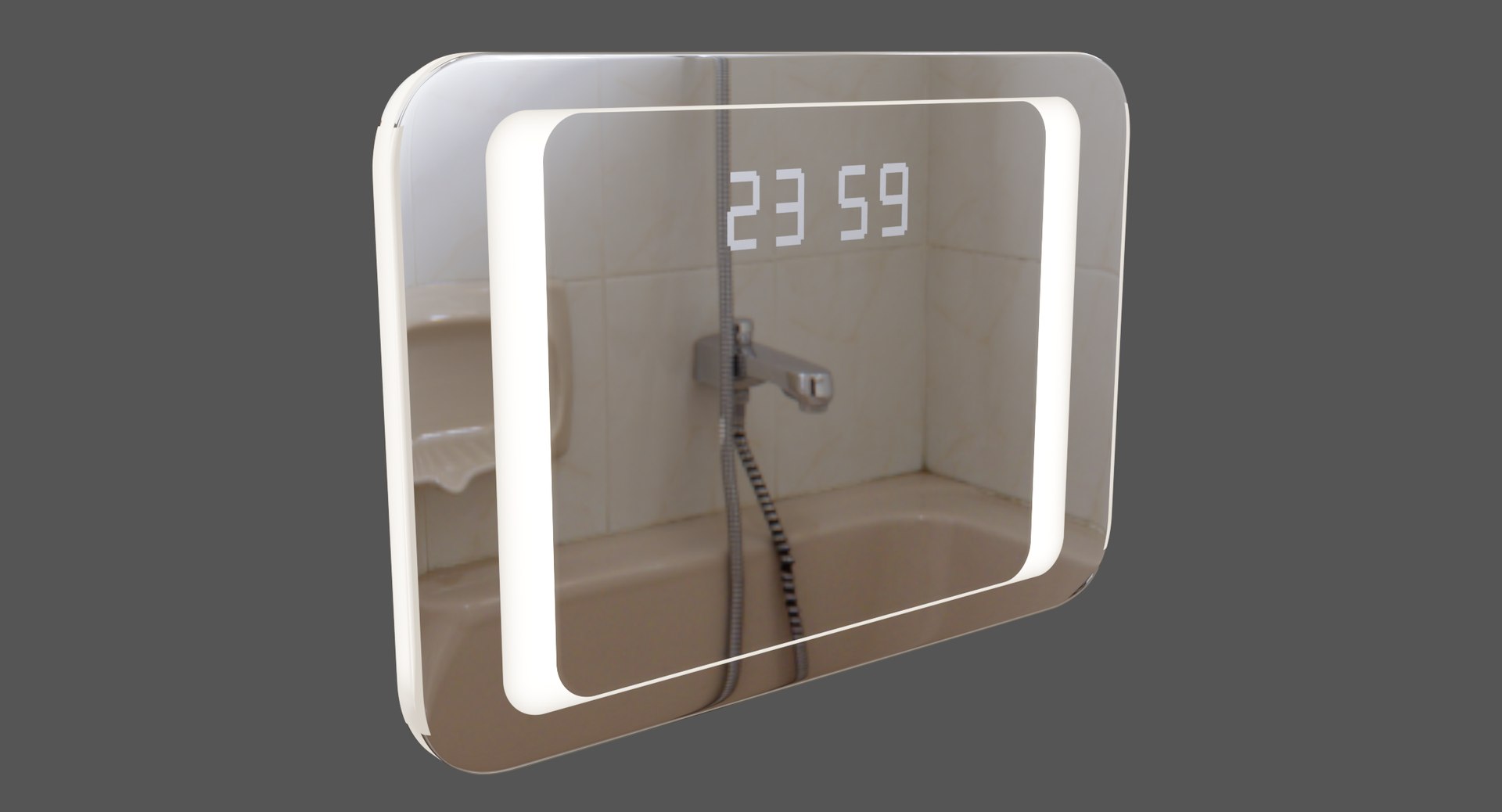 Modern Two-sided Mirror Clock 3D - TurboSquid 1349859