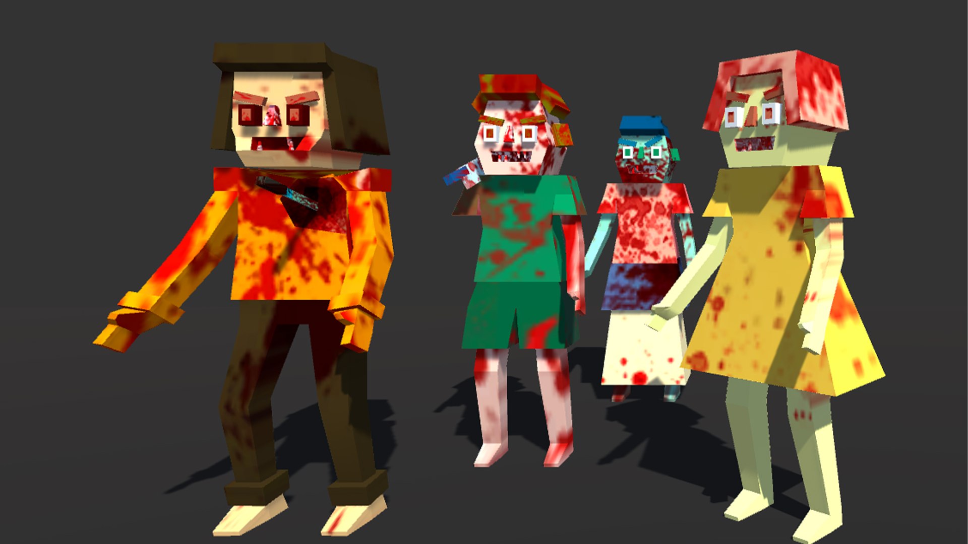 3D Model Pixel Zombies - TurboSquid 1867982