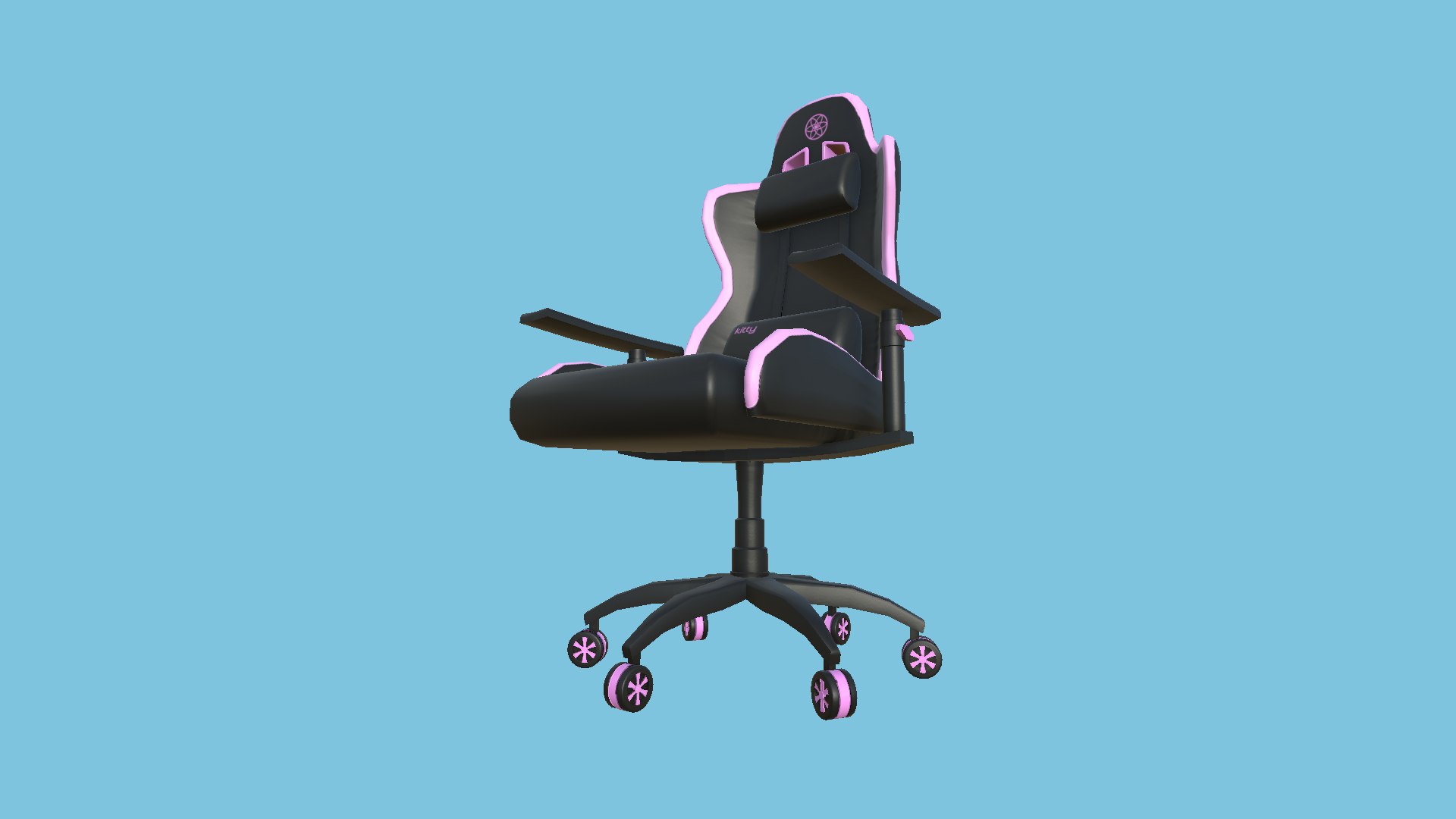 3D Gamer Chair 09 - Pink Black - Furniture Interior Design - TurboSquid ...