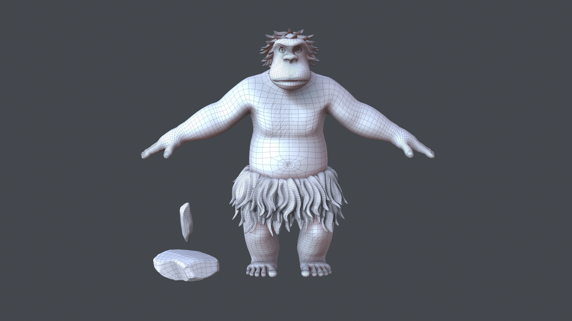 3D Cartoon Neanderthal Character - TurboSquid 1372891