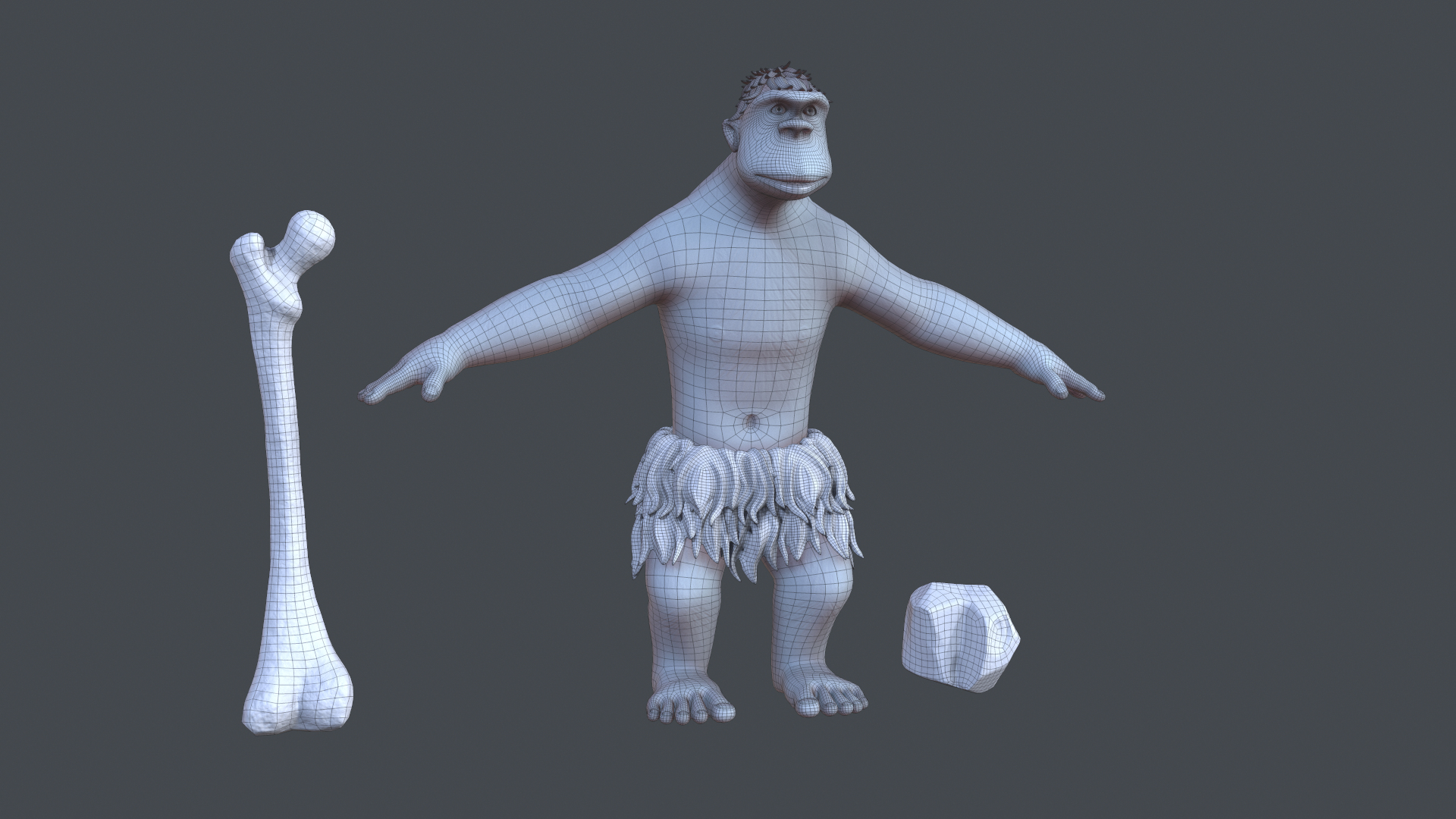 3D Cartoon Neanderthal Character - TurboSquid 1372891
