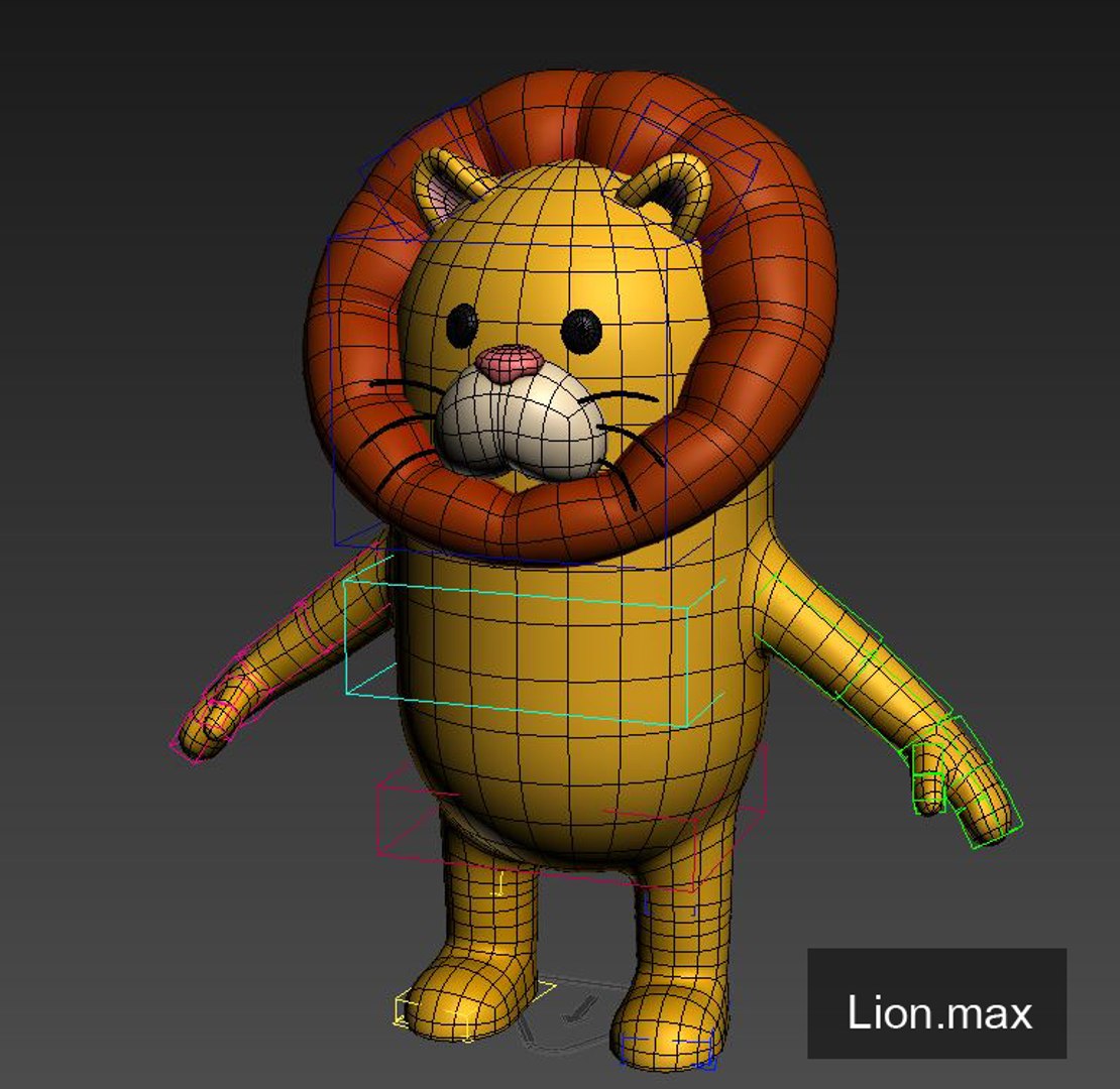Lion Character Cartoon 3D Model - TurboSquid 1256476