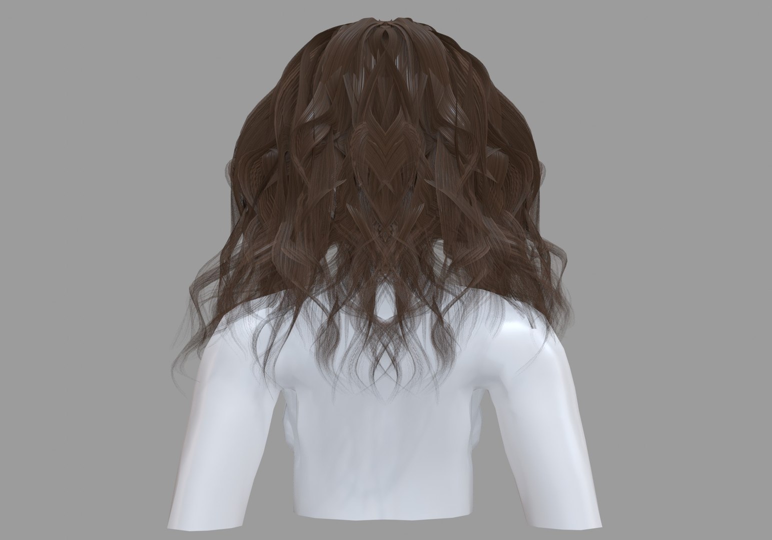 3D Model Wavy Basic Hairstyle - TurboSquid 1963333