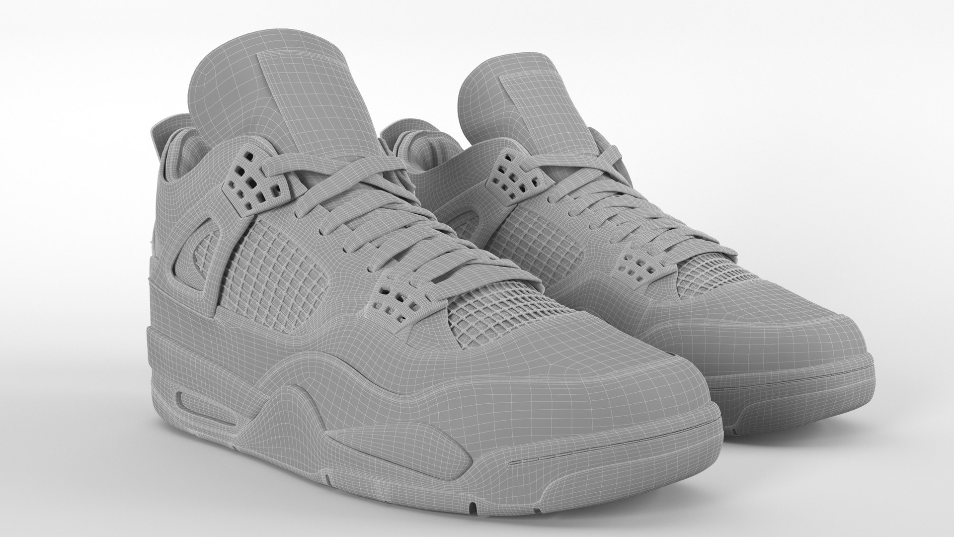 3D Jordan 4 Retro Off White Sail PBR Model - TurboSquid 2121749