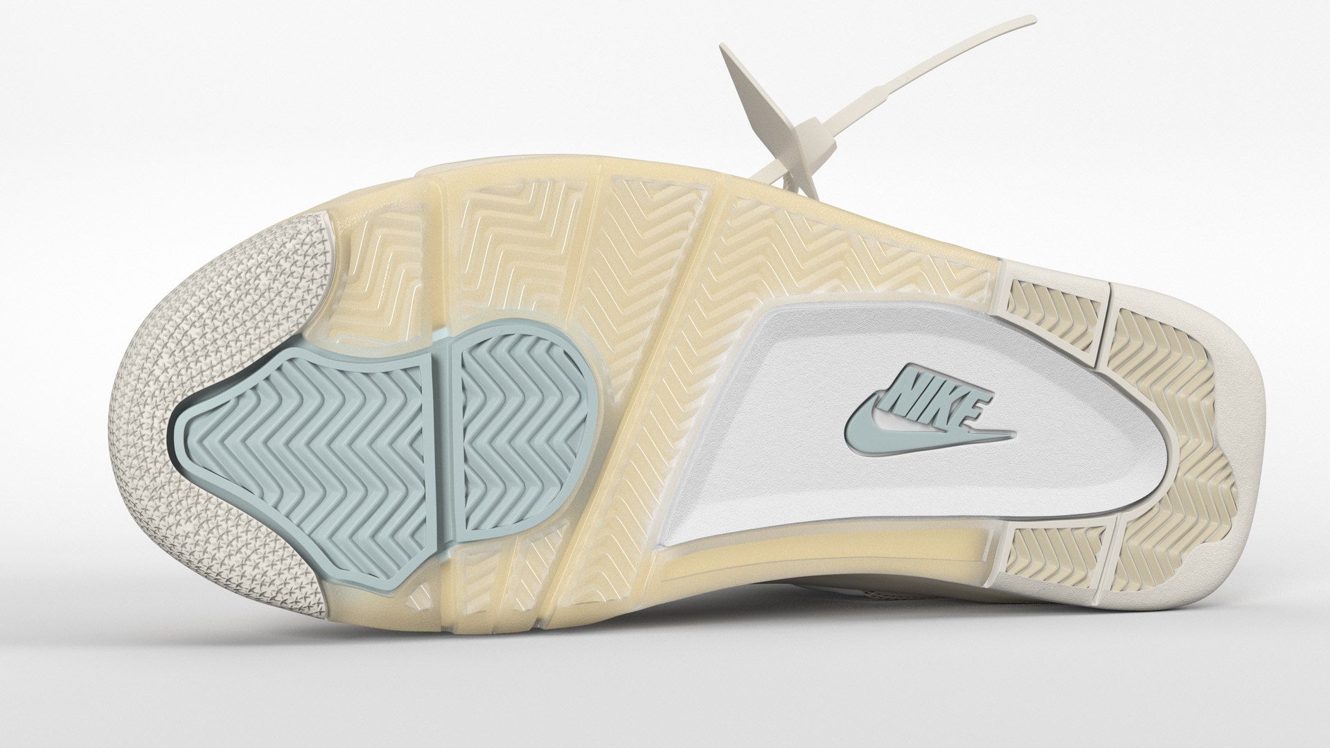 3D Jordan 4 Retro Off White Sail PBR Model - TurboSquid 2121749