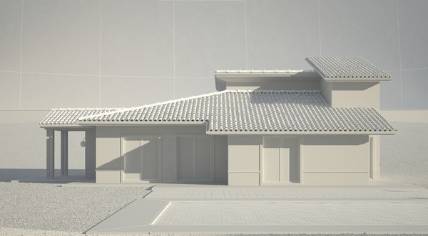 3d model village house design
