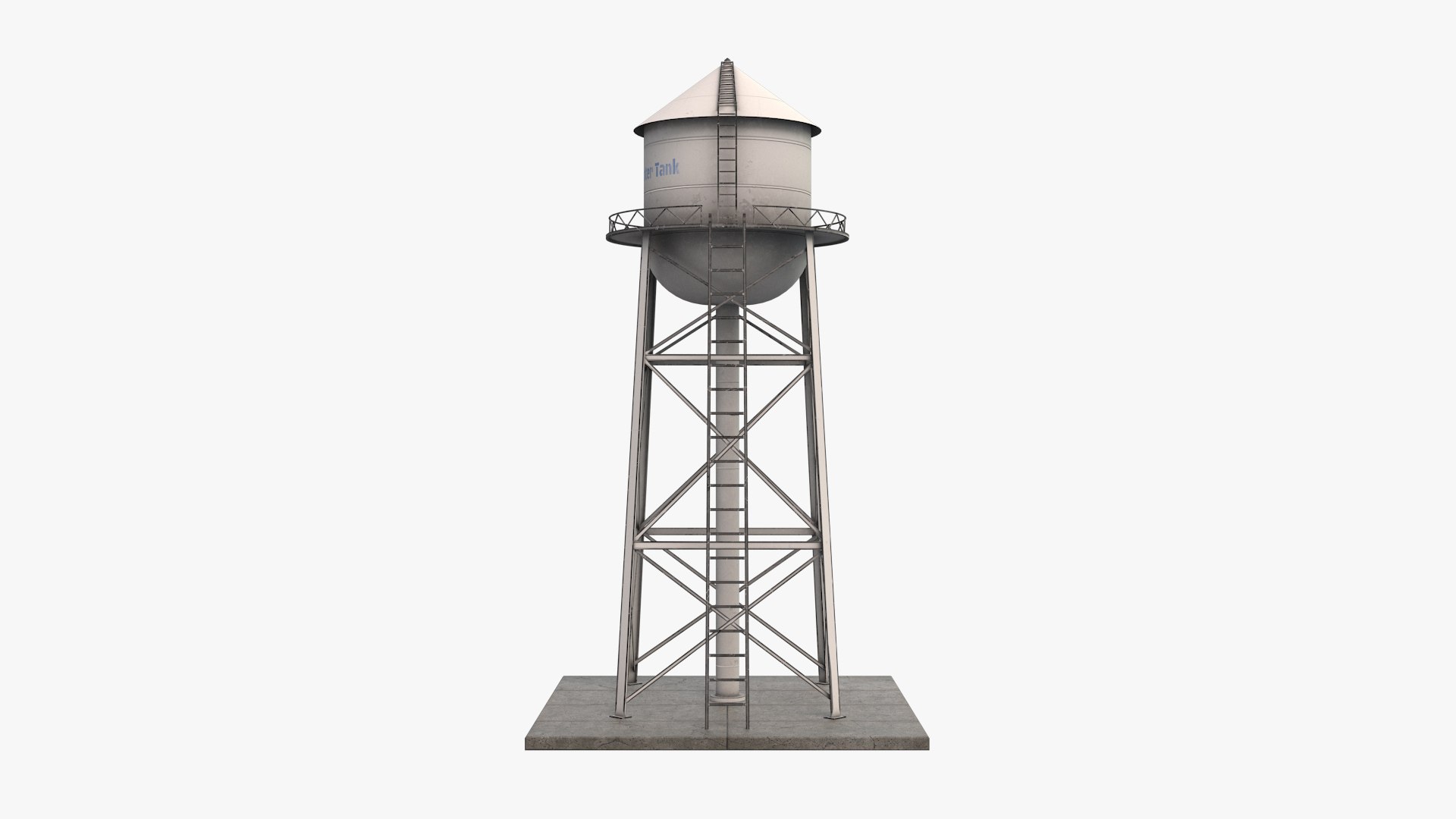 3D Water Tower 002 PBR 8K - TurboSquid 1999215