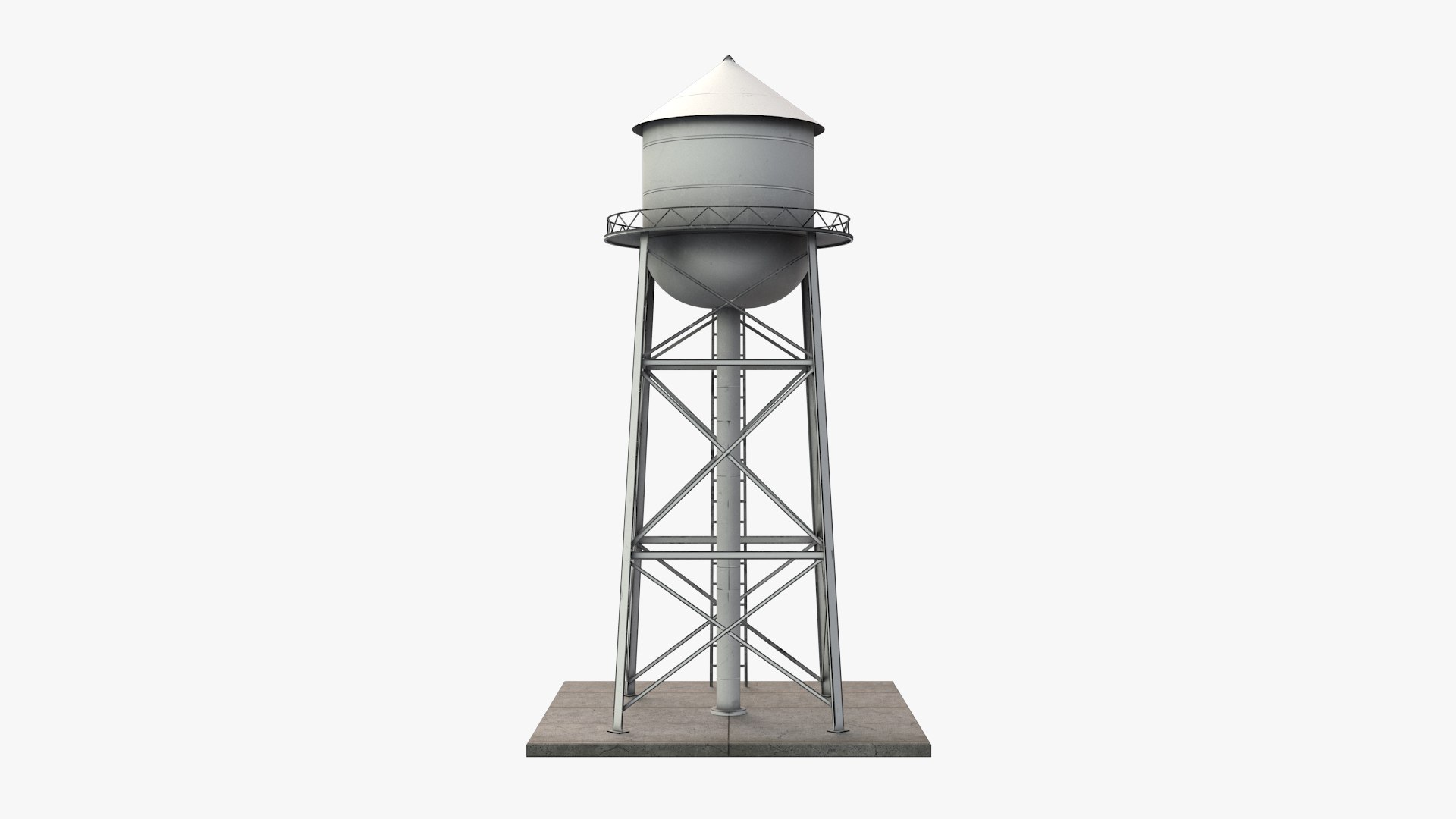 3D Water Tower 002 PBR 8K - TurboSquid 1999215