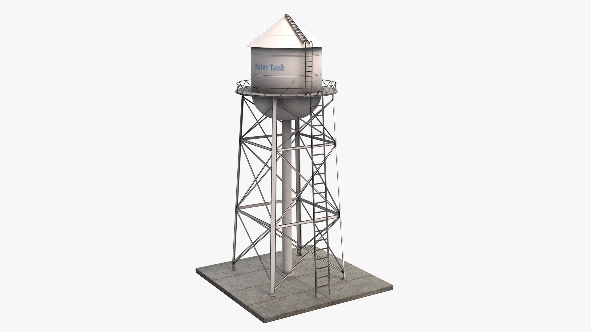 3D Water Tower 002 PBR 8K - TurboSquid 1999215