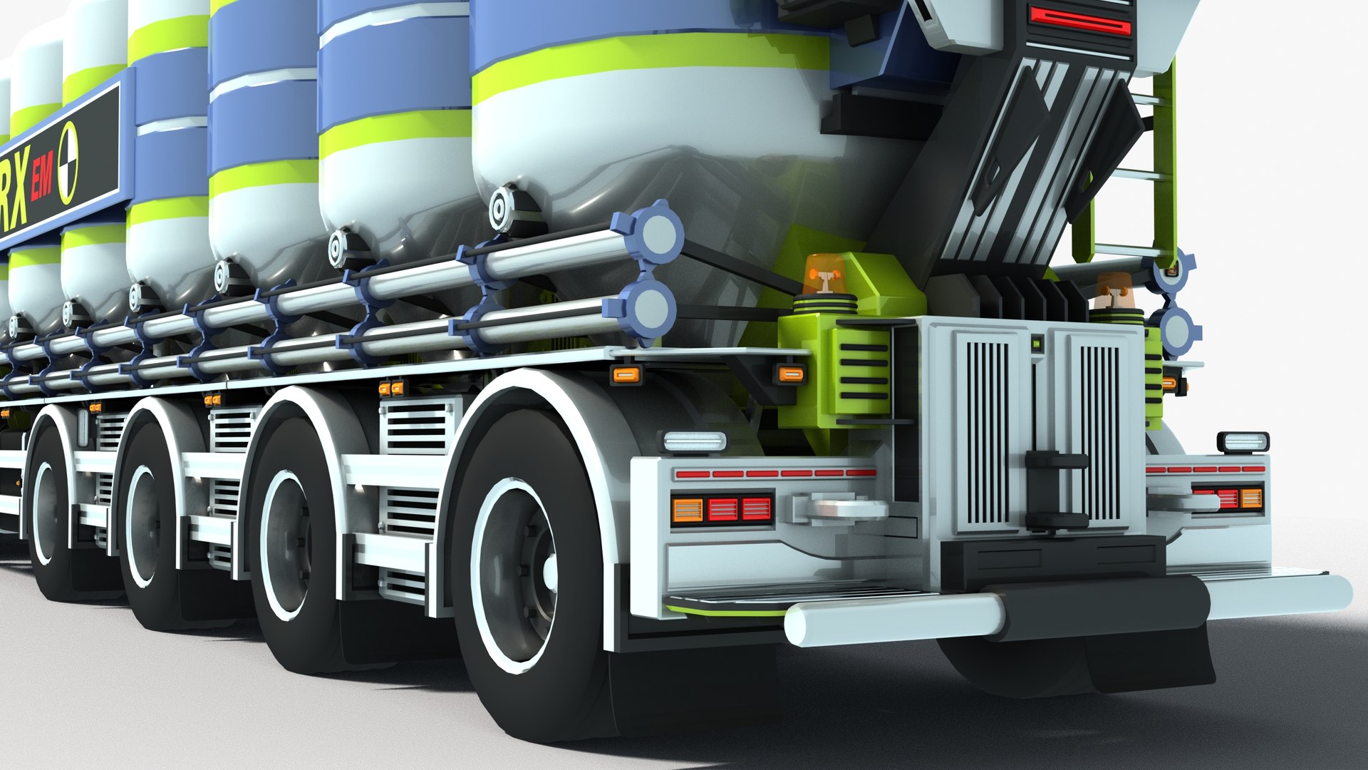 3D Feed Flour Tanks Semi Trailer Truck - TurboSquid 2122378