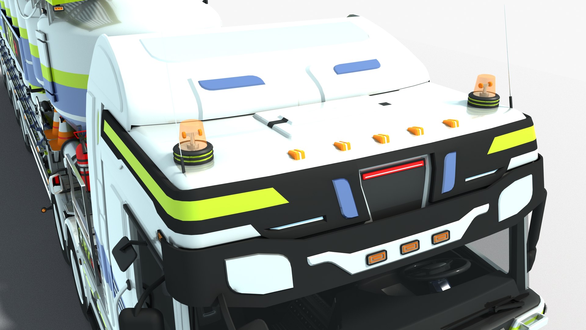 3D Feed Flour Tanks Semi Trailer Truck - TurboSquid 2122378