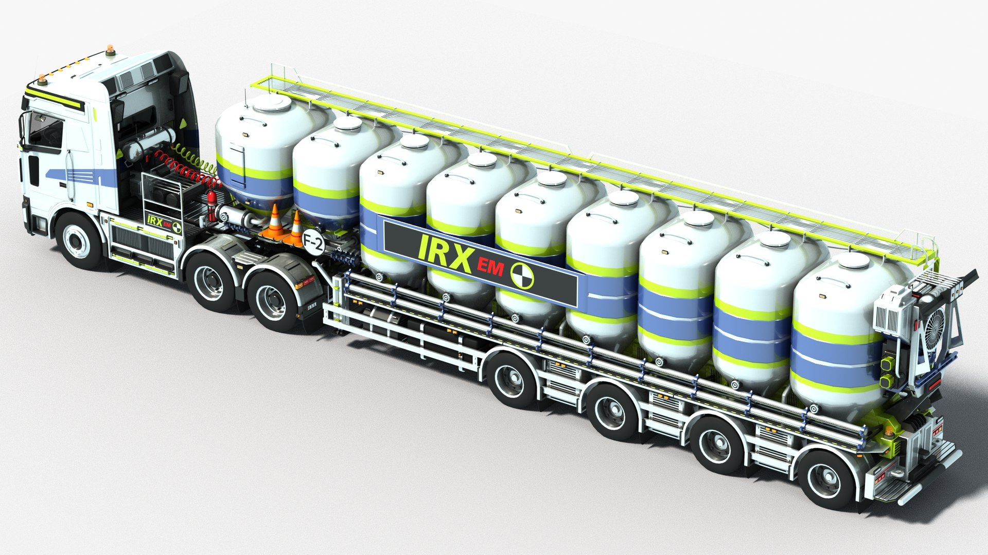 3D Feed Flour Tanks Semi Trailer Truck - TurboSquid 2122378
