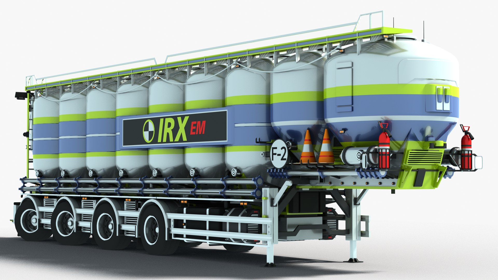 3D Feed Flour Tanks Semi Trailer Truck - TurboSquid 2122378