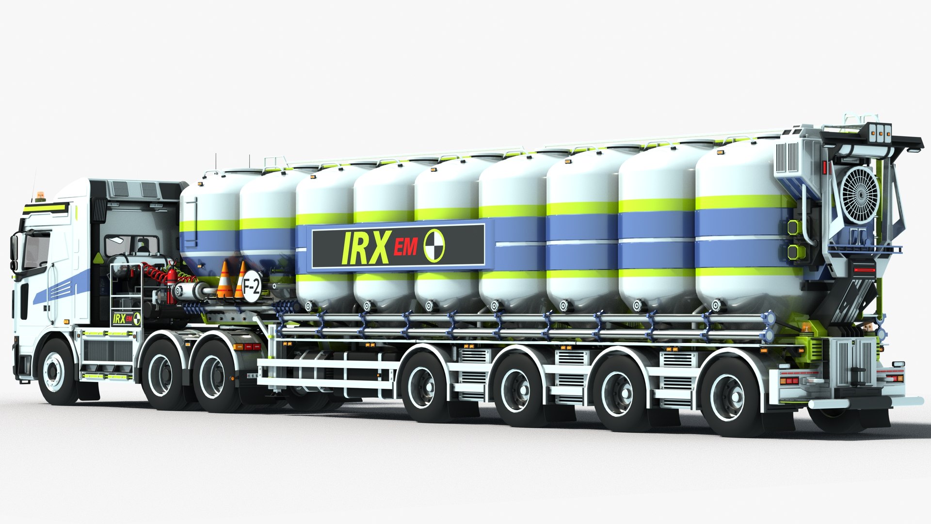 3D Feed Flour Tanks Semi Trailer Truck - TurboSquid 2122378