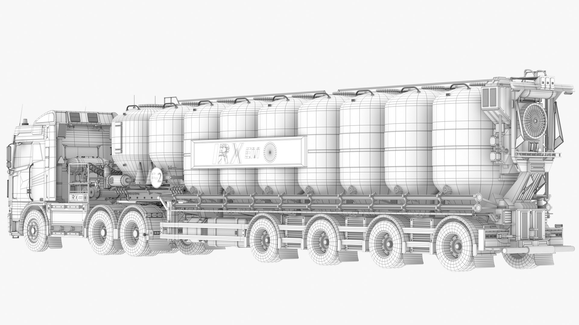 3D Feed Flour Tanks Semi Trailer Truck - TurboSquid 2122378