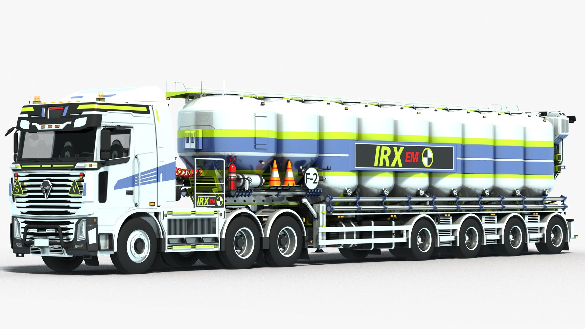 3D Feed Flour Tanks Semi Trailer Truck - TurboSquid 2122378