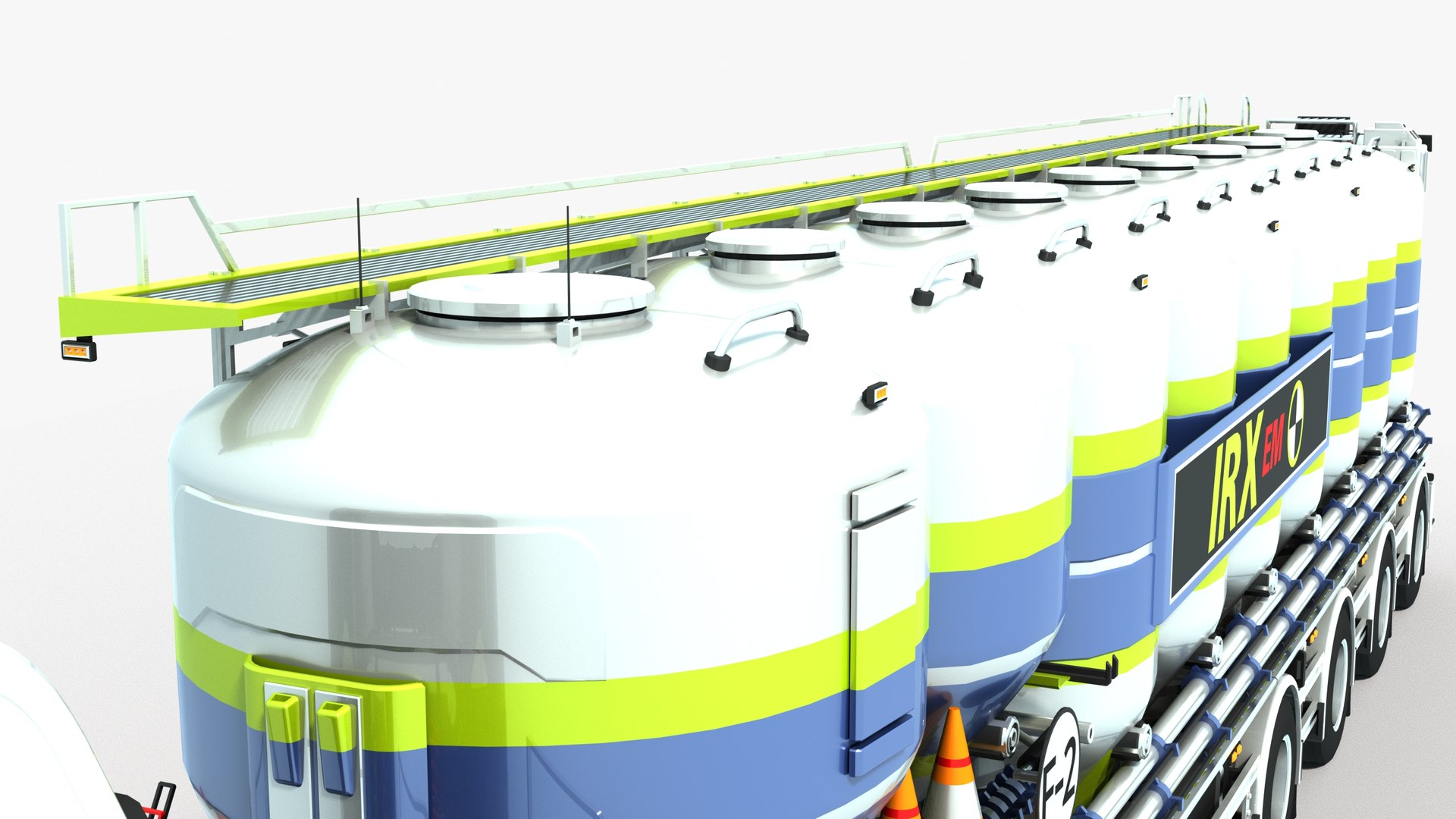 3D Feed Flour Tanks Semi Trailer Truck - TurboSquid 2122378