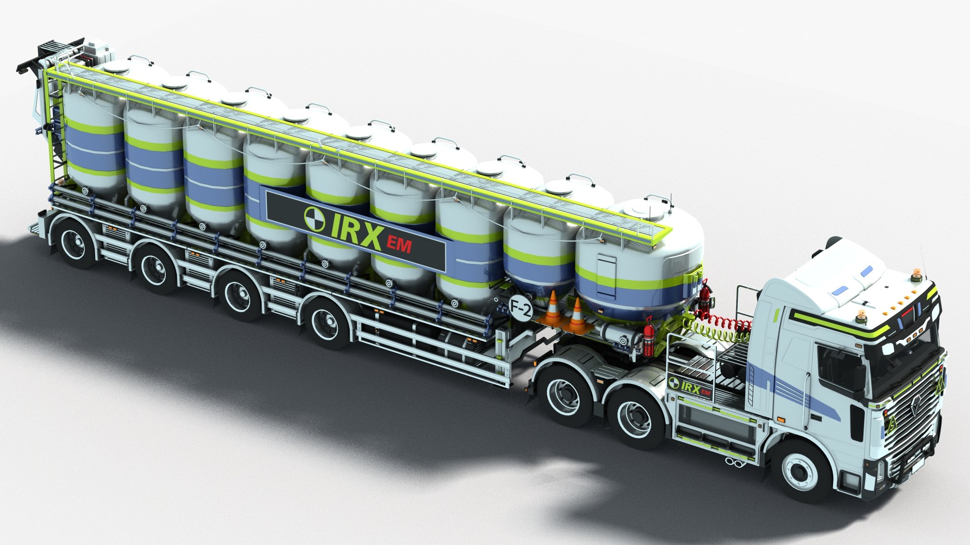 3D Feed Flour Tanks Semi Trailer Truck - TurboSquid 2122378