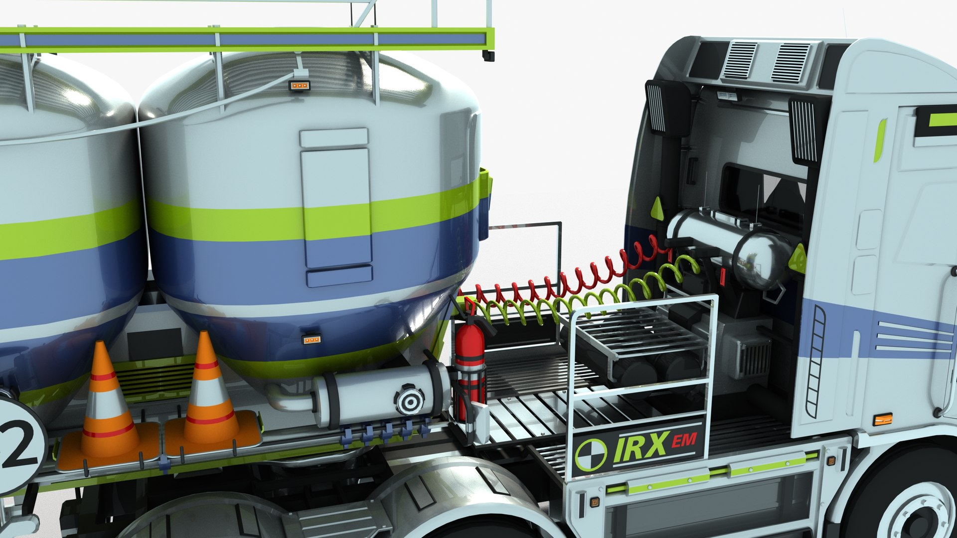 3D Feed Flour Tanks Semi Trailer Truck - TurboSquid 2122378