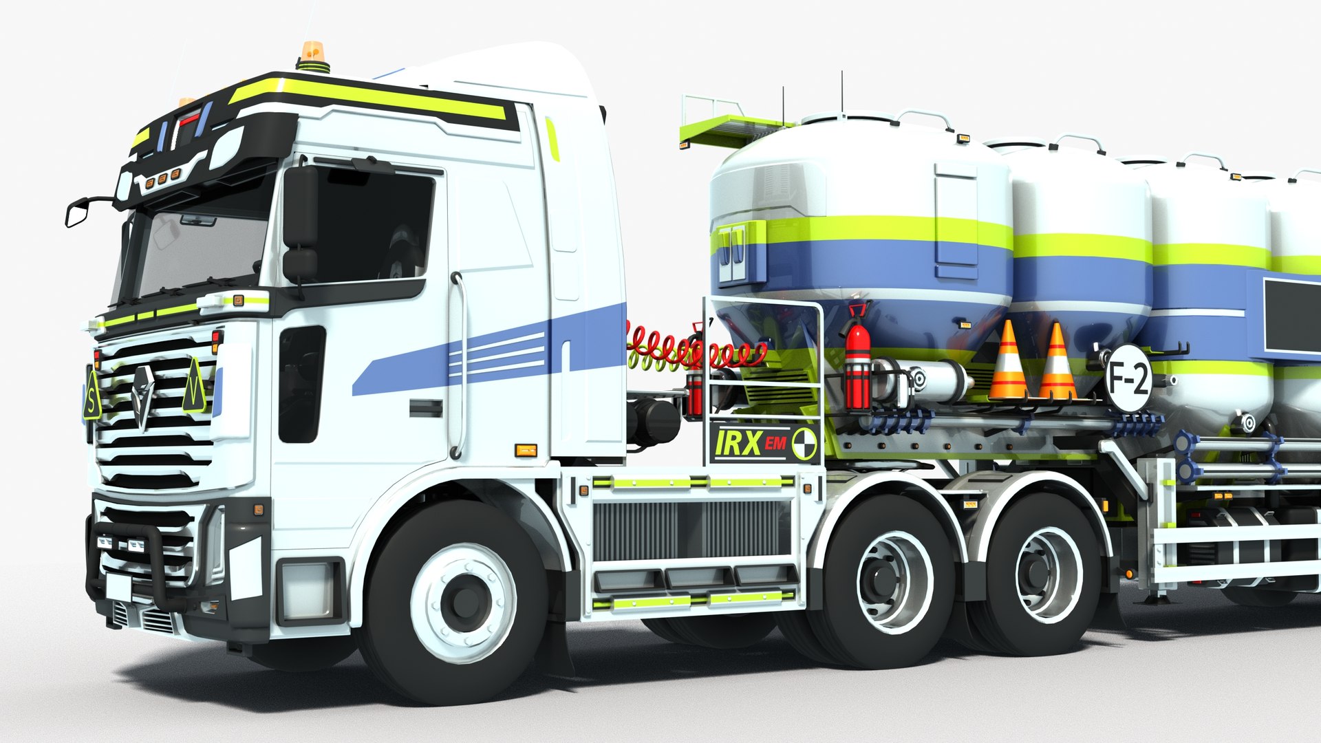 3D Feed Flour Tanks Semi Trailer Truck - TurboSquid 2122378