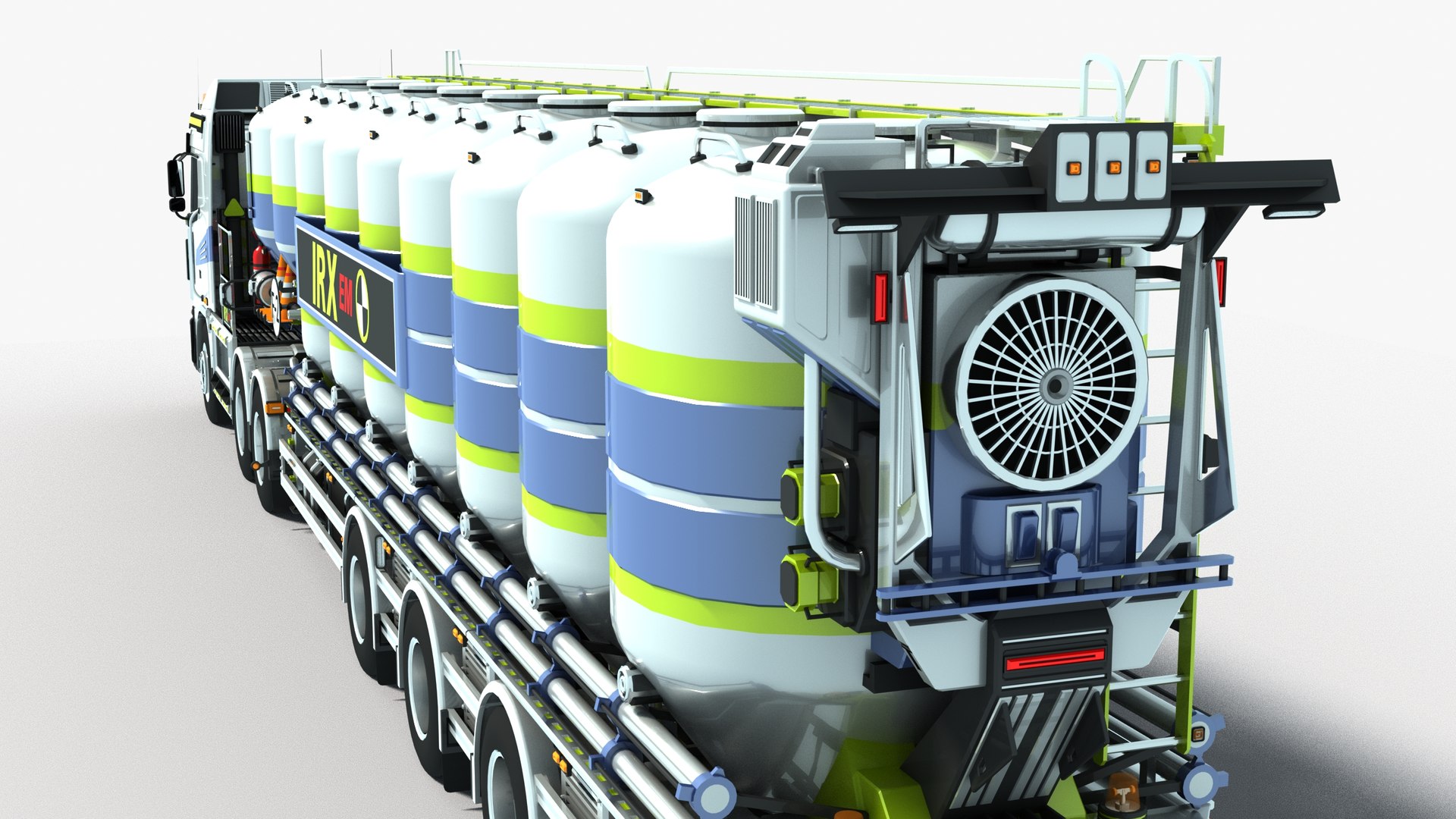 3D Feed Flour Tanks Semi Trailer Truck - TurboSquid 2122378