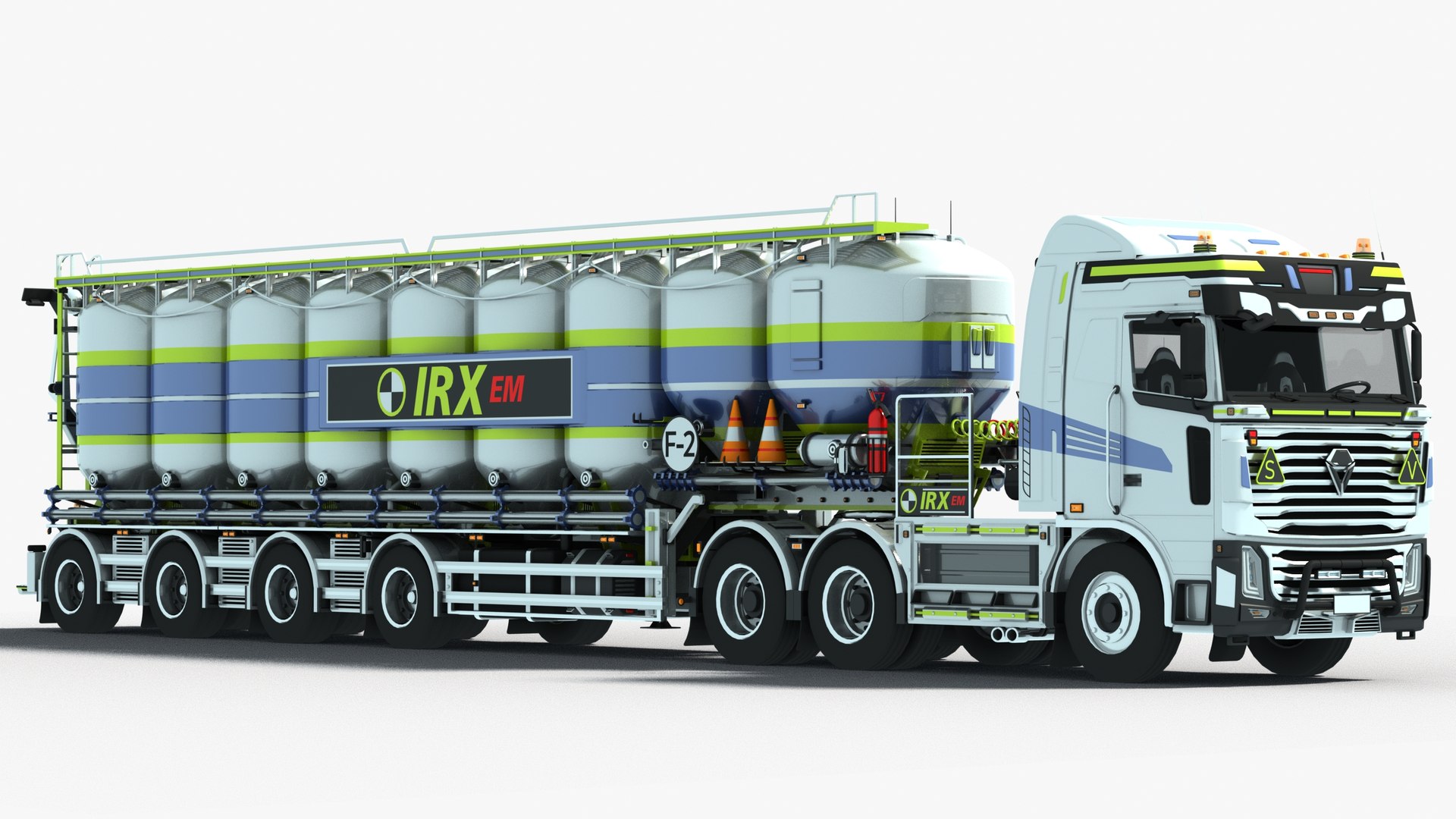 3D Feed Flour Tanks Semi Trailer Truck - TurboSquid 2122378