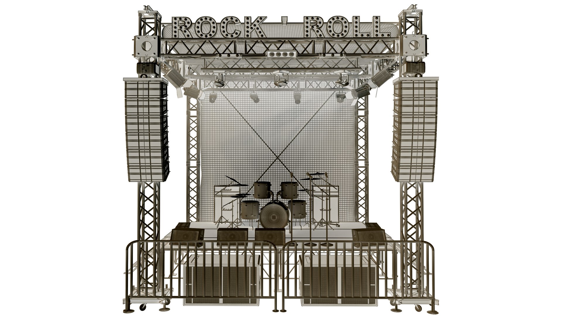 3D Mini Concert Stage Collection Model - TurboSquid 1875362