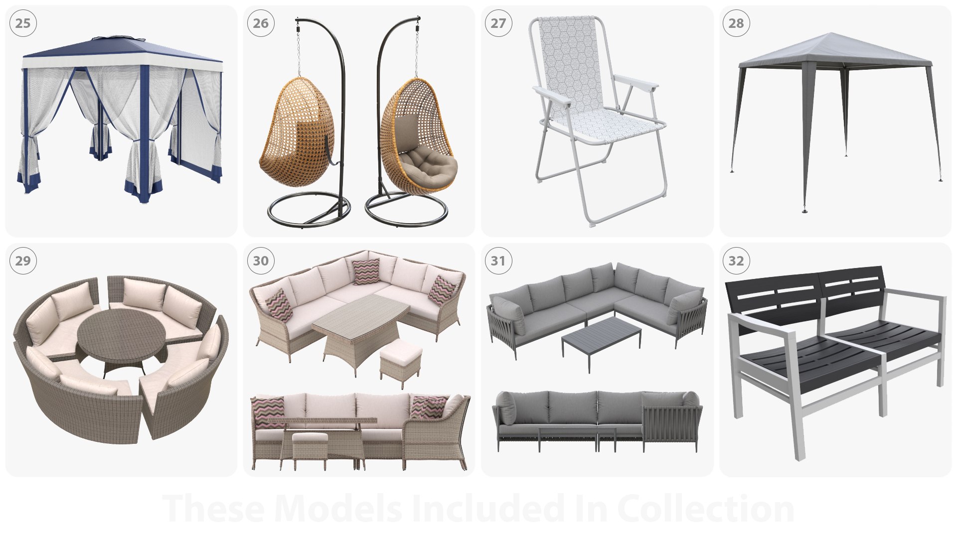 Outdoor Furniture 3D Model - TurboSquid 2204244