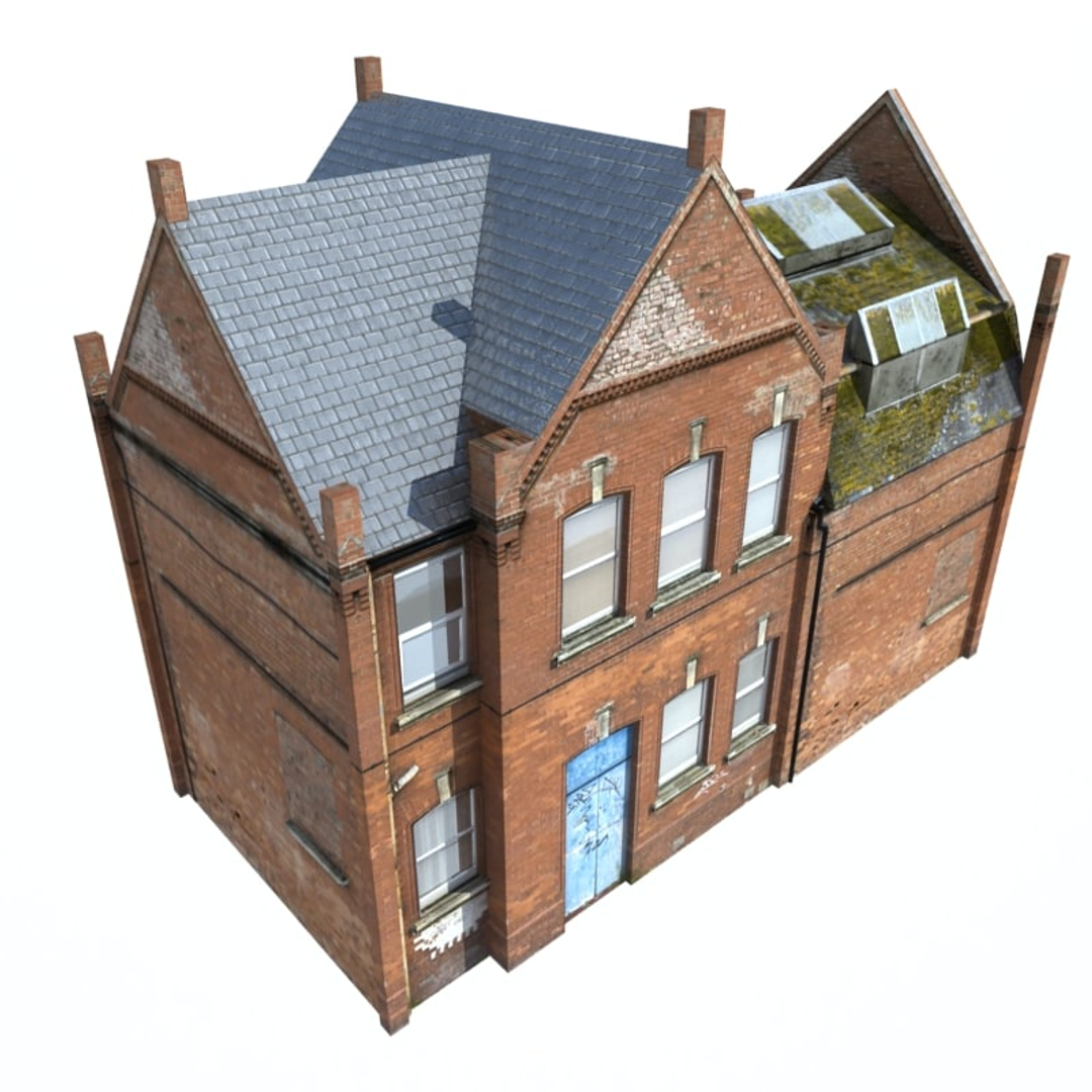 Old Building Modeled 3d Max