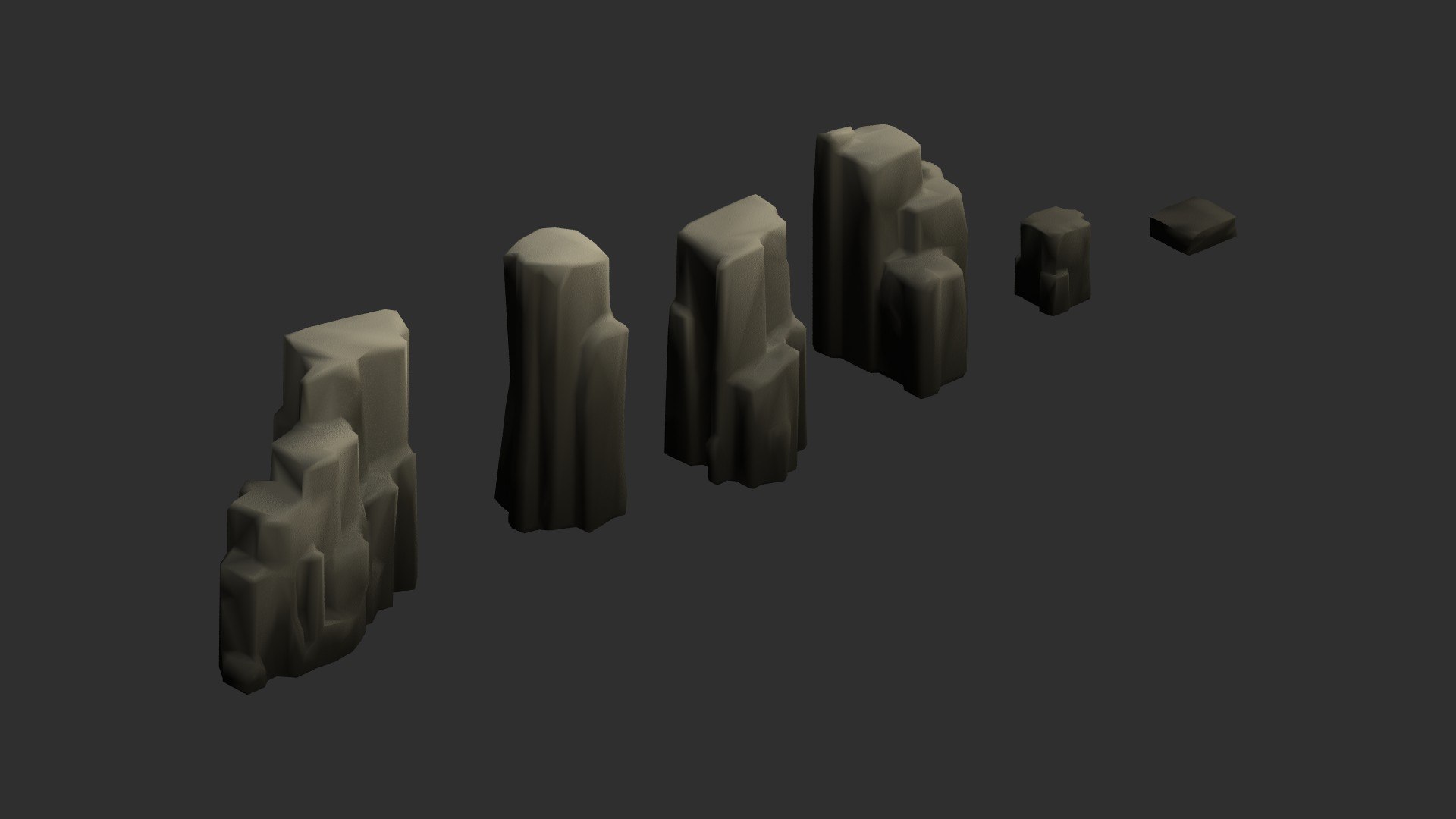 Free 3D Low Poly Rocks With 9 Color Options - TurboSquid 2086139