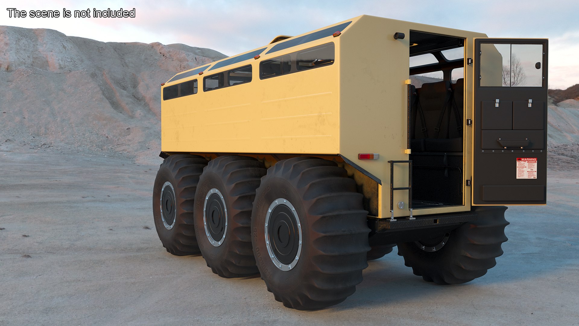 All-Terrain Trailer Beige Rigged 3D Model - TurboSquid 2217608