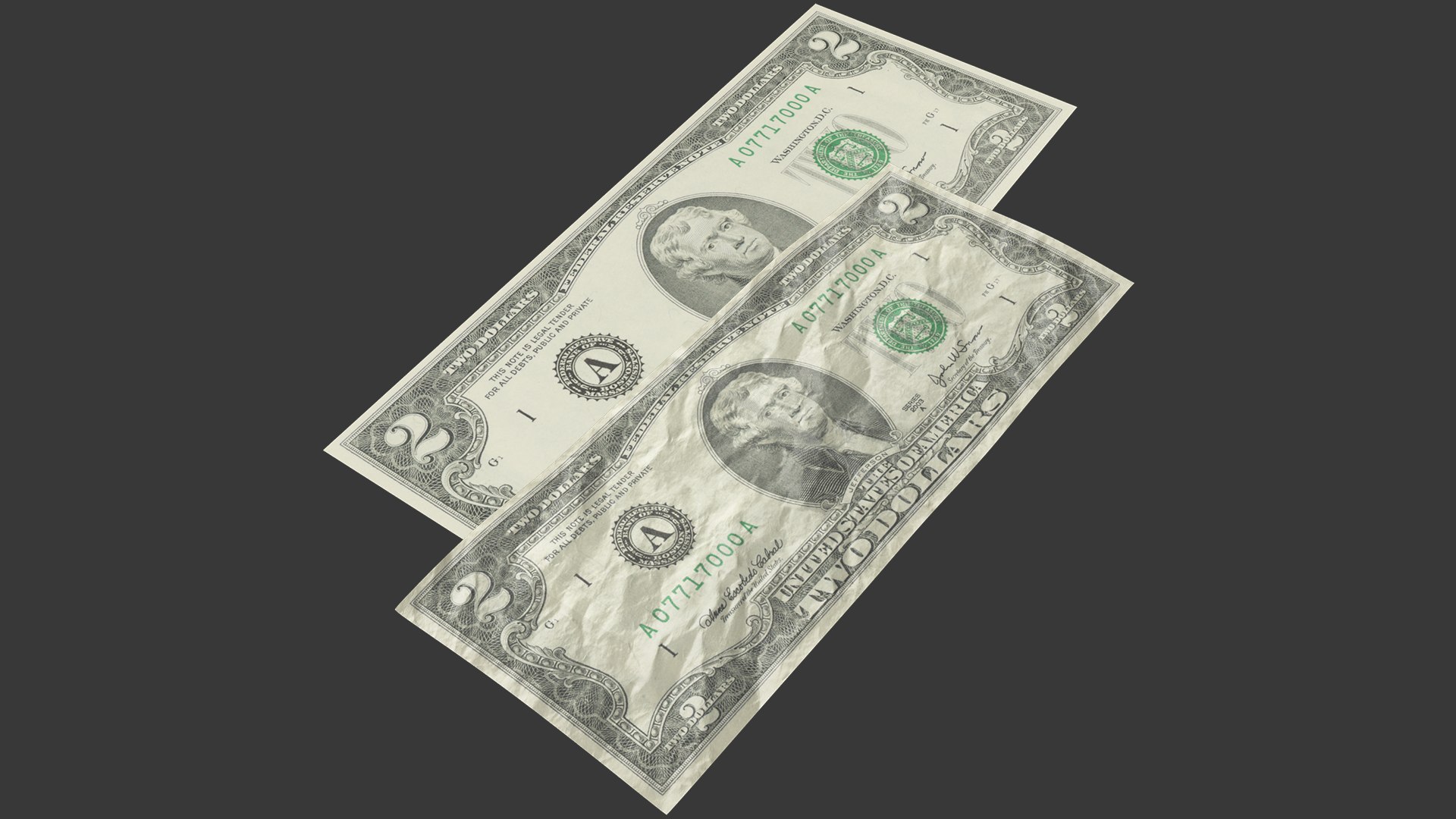 3D Dollar Bill - TurboSquid 1592825