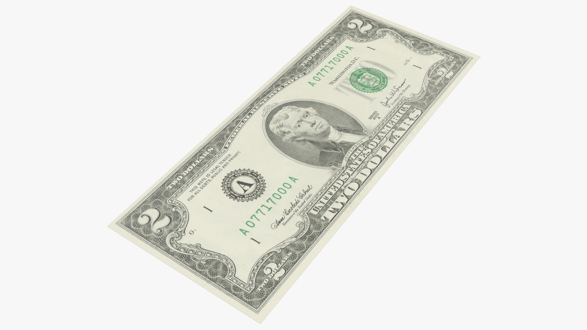 3D Dollar Bill - TurboSquid 1592825