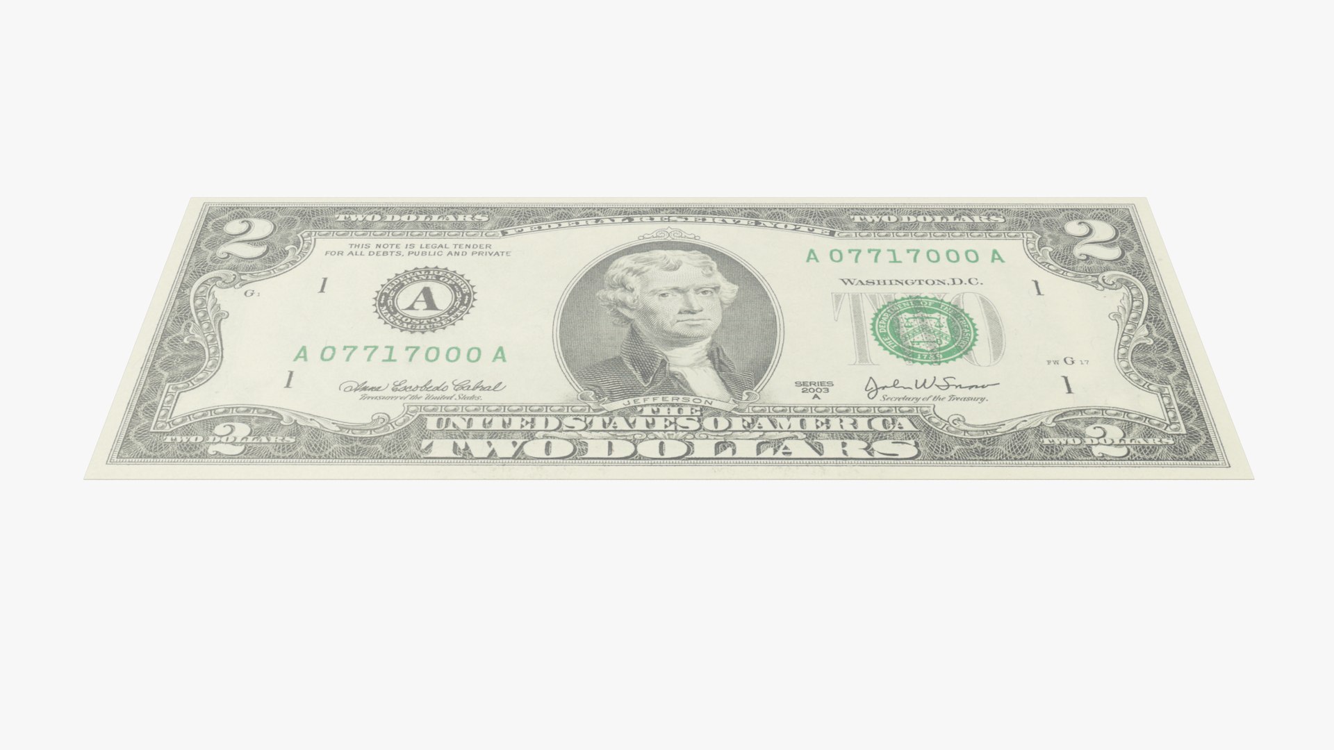 3D Dollar Bill - TurboSquid 1592825