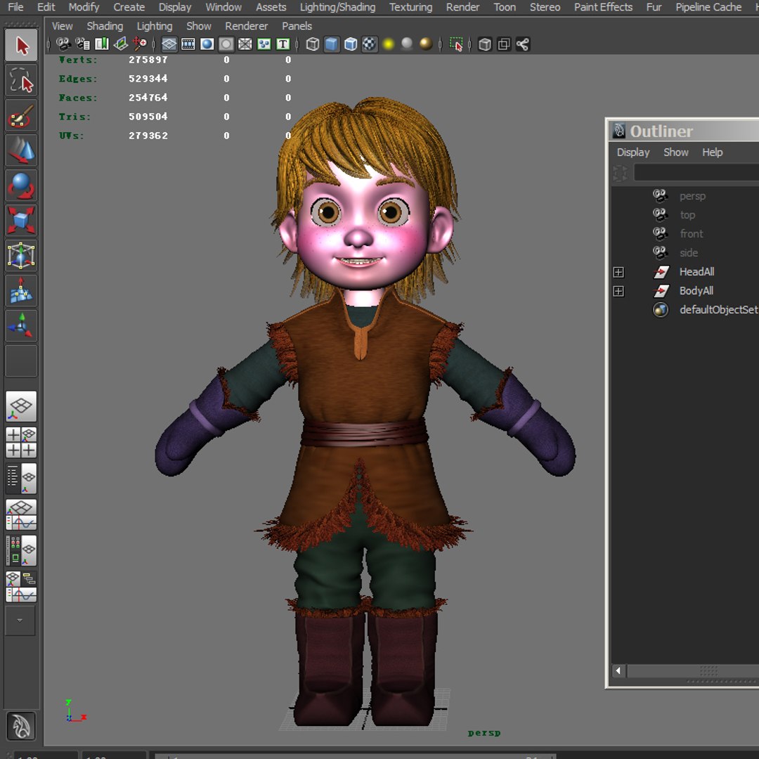 3d model cartoon boy sven