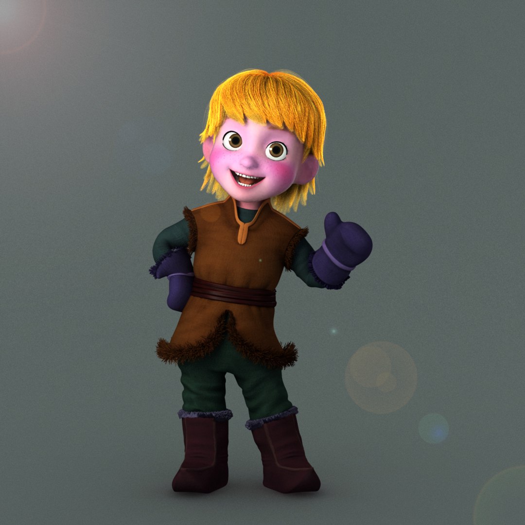 3d model cartoon boy sven