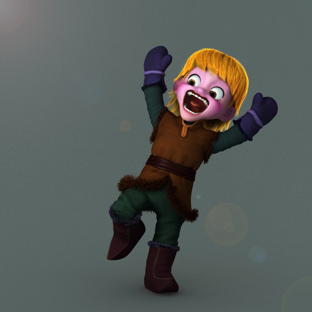 3d model cartoon boy sven