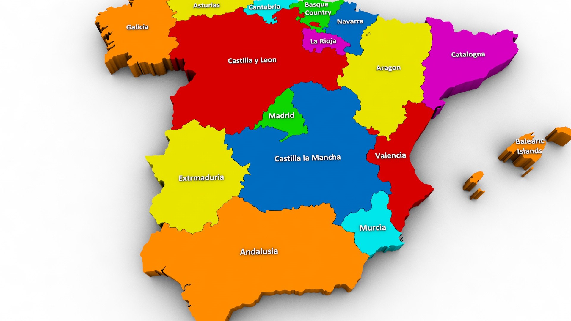 3D Spain Map Pack Model - TurboSquid 2095107